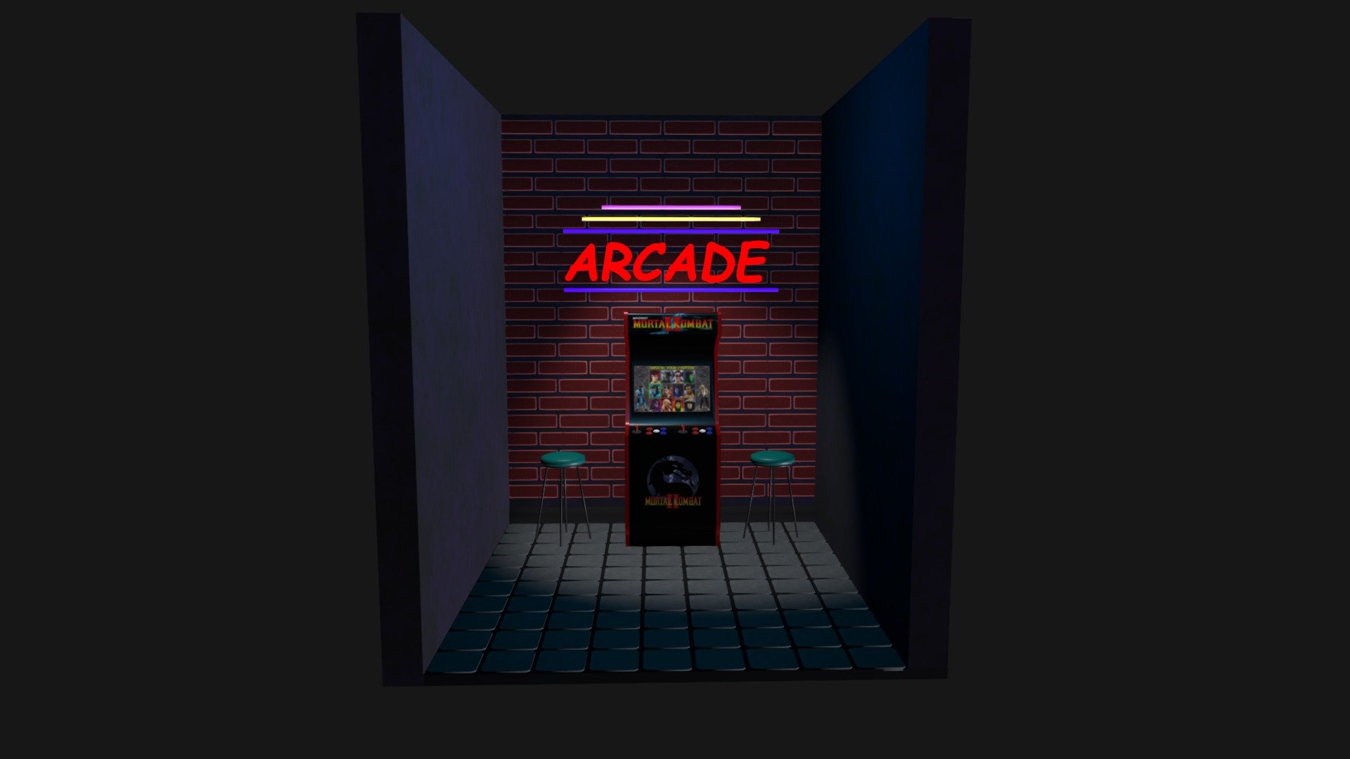 Arcade Room - Download Free 3D model by tempo_goi [11f25b1] - Sketchfab