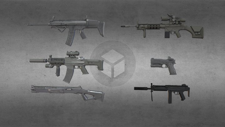 Guns 3D models - Sketchfab