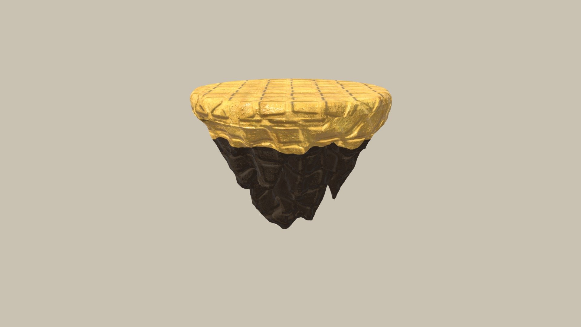 Floating Waffle Island - 3D model by ZoeGiam [11f8932] - Sketchfab