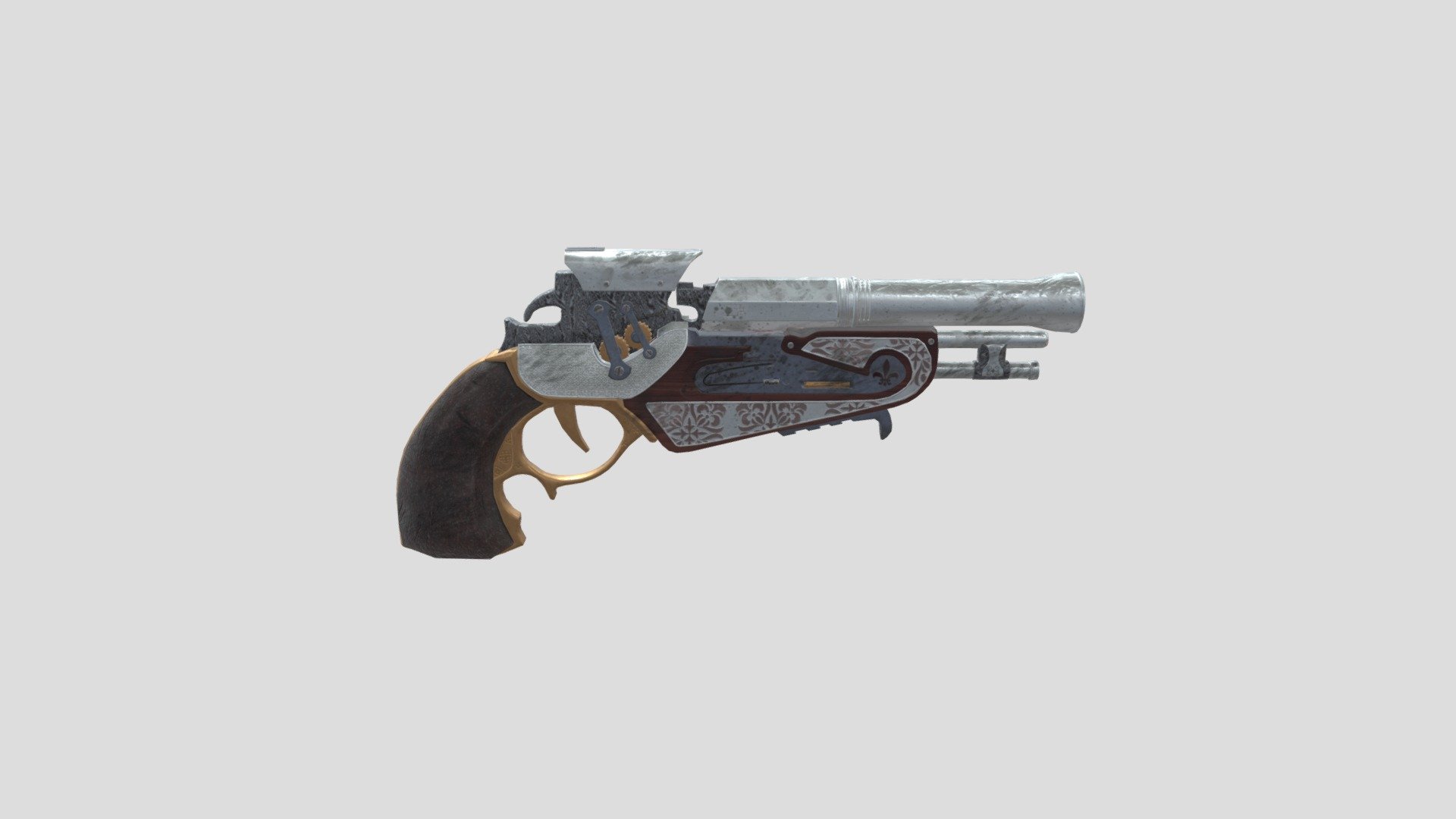 old pistol - 3D model by serhioh98 [11fa091] - Sketchfab