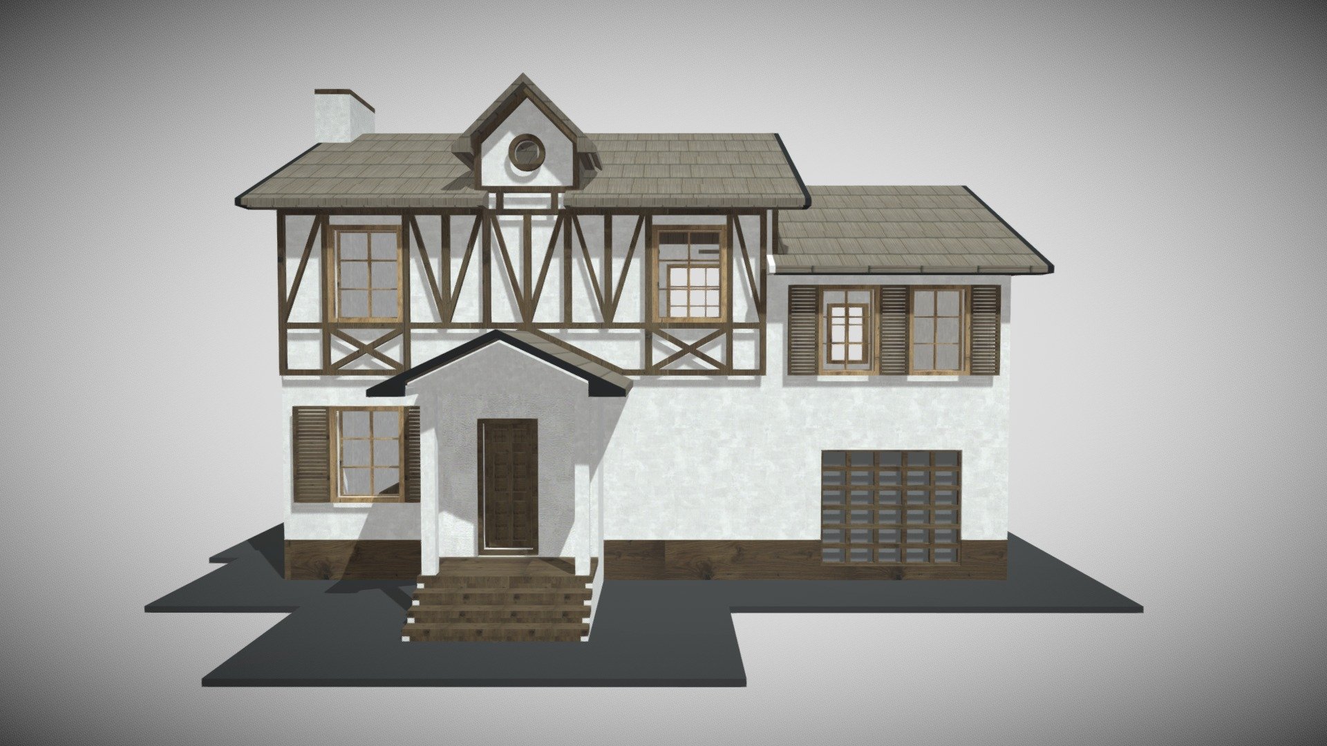 half-timbered house - Buy Royalty Free 3D model by ANastasi Nastenko ...