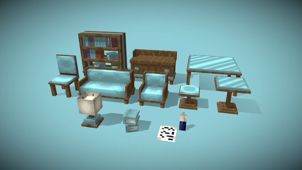 Furniture - Minecraft - A 3D model collection by LZBlocks - Sketchfab