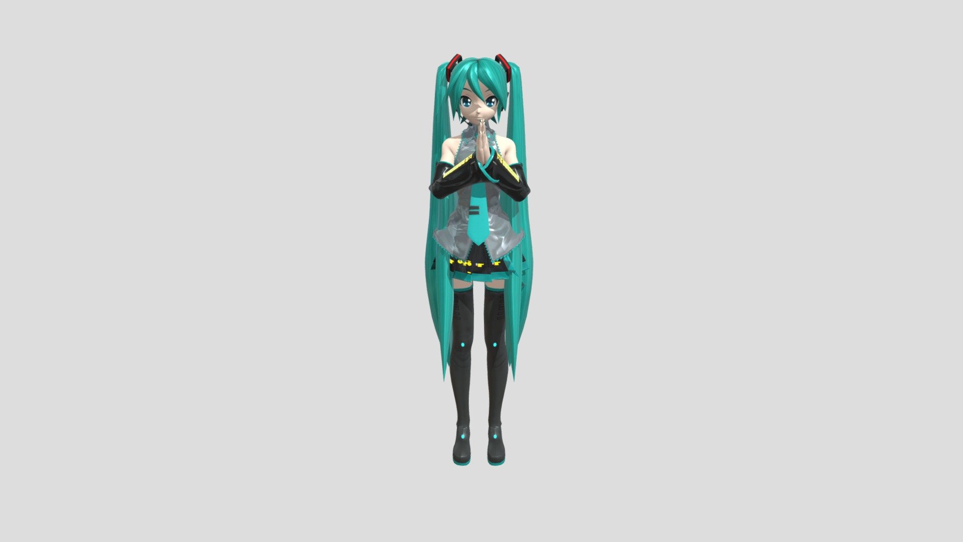Hatsune Miku Praying (Project DIVA: Árcade) - Download Free 3D model by ...