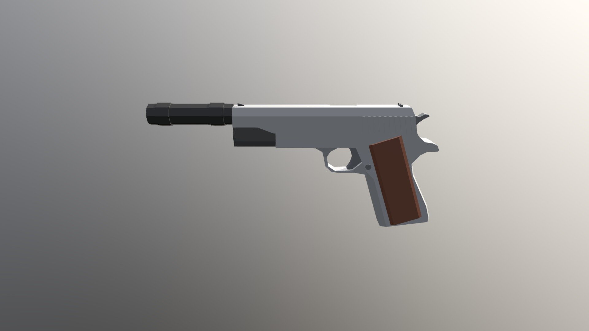 Low Poly Silverballer (Hitman series) - Download Free 3D model by The ...