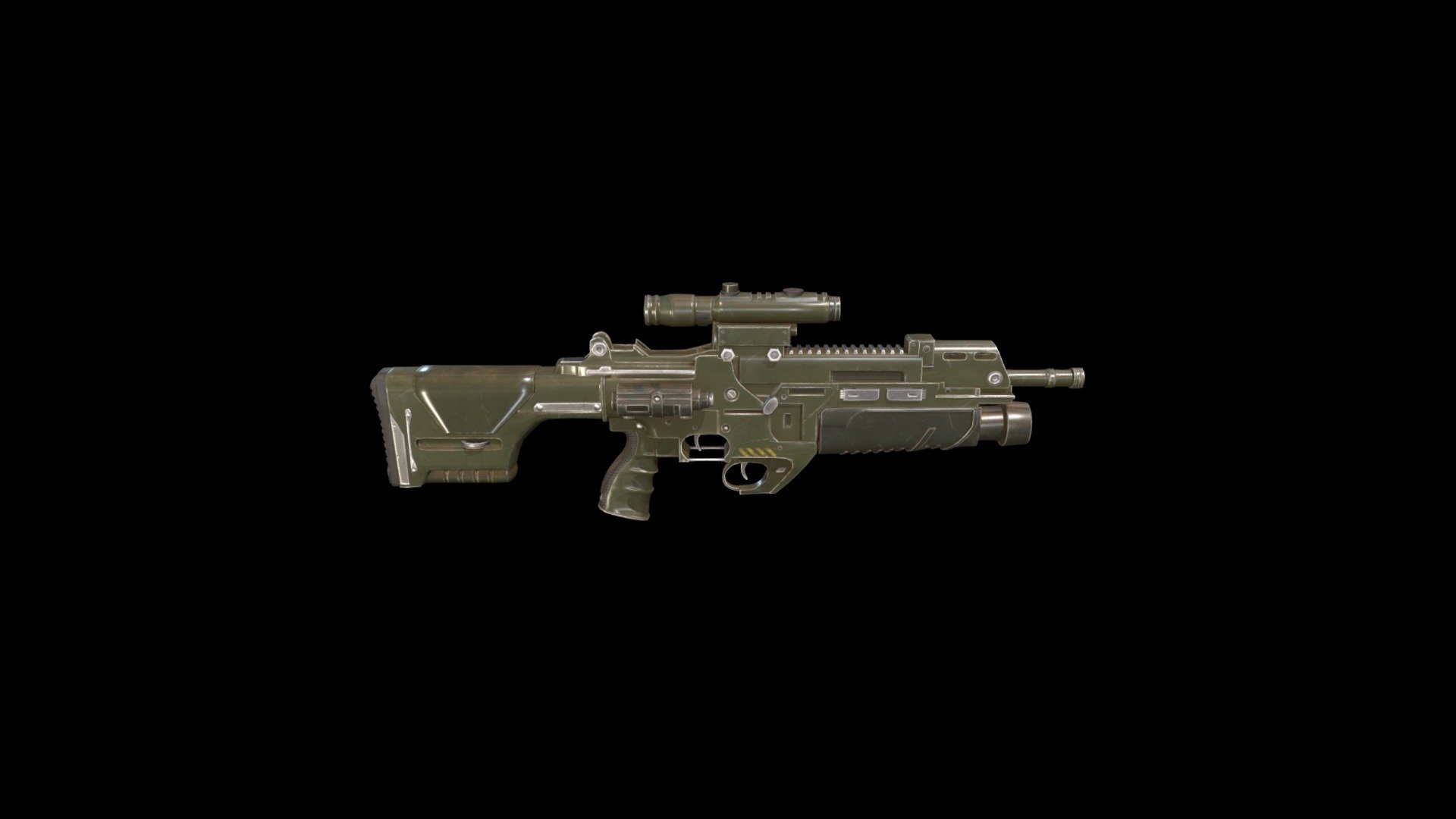 Rifle Fantasy Weapon Lowpoly - 3D model by LadyCris [12022a4] - Sketchfab