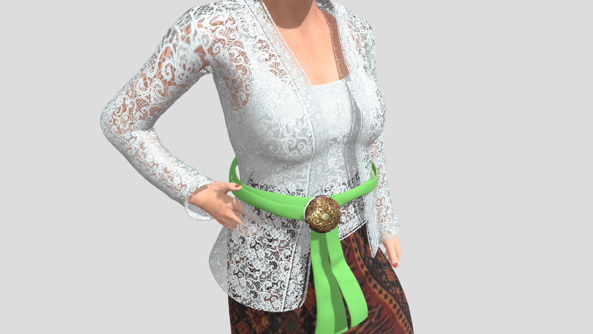 Kebaya Bali - 3D model by leman0312 [1203683] - Sketchfab