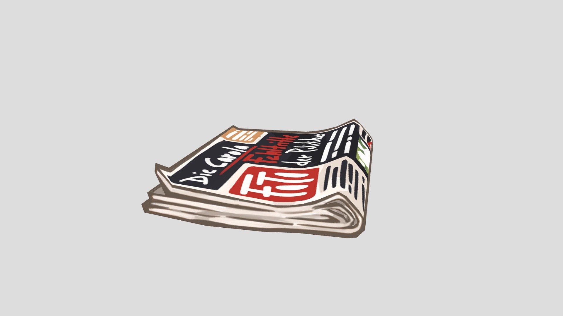 City Scraps - Newspaper - 3D model by rhyfu [120764a] - Sketchfab