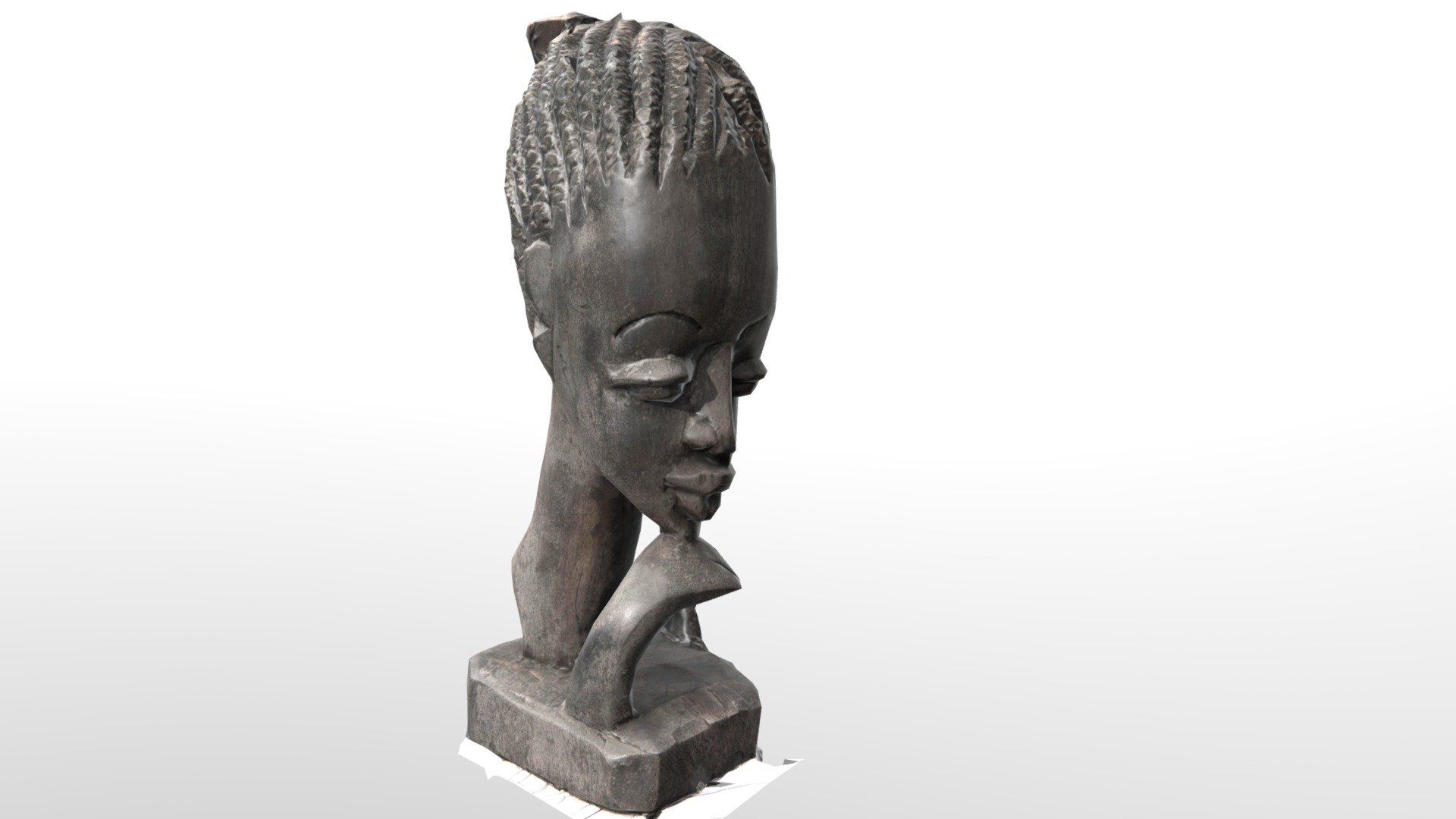 Female african statue - 3D model by LutinSan [120c9f4] - Sketchfab