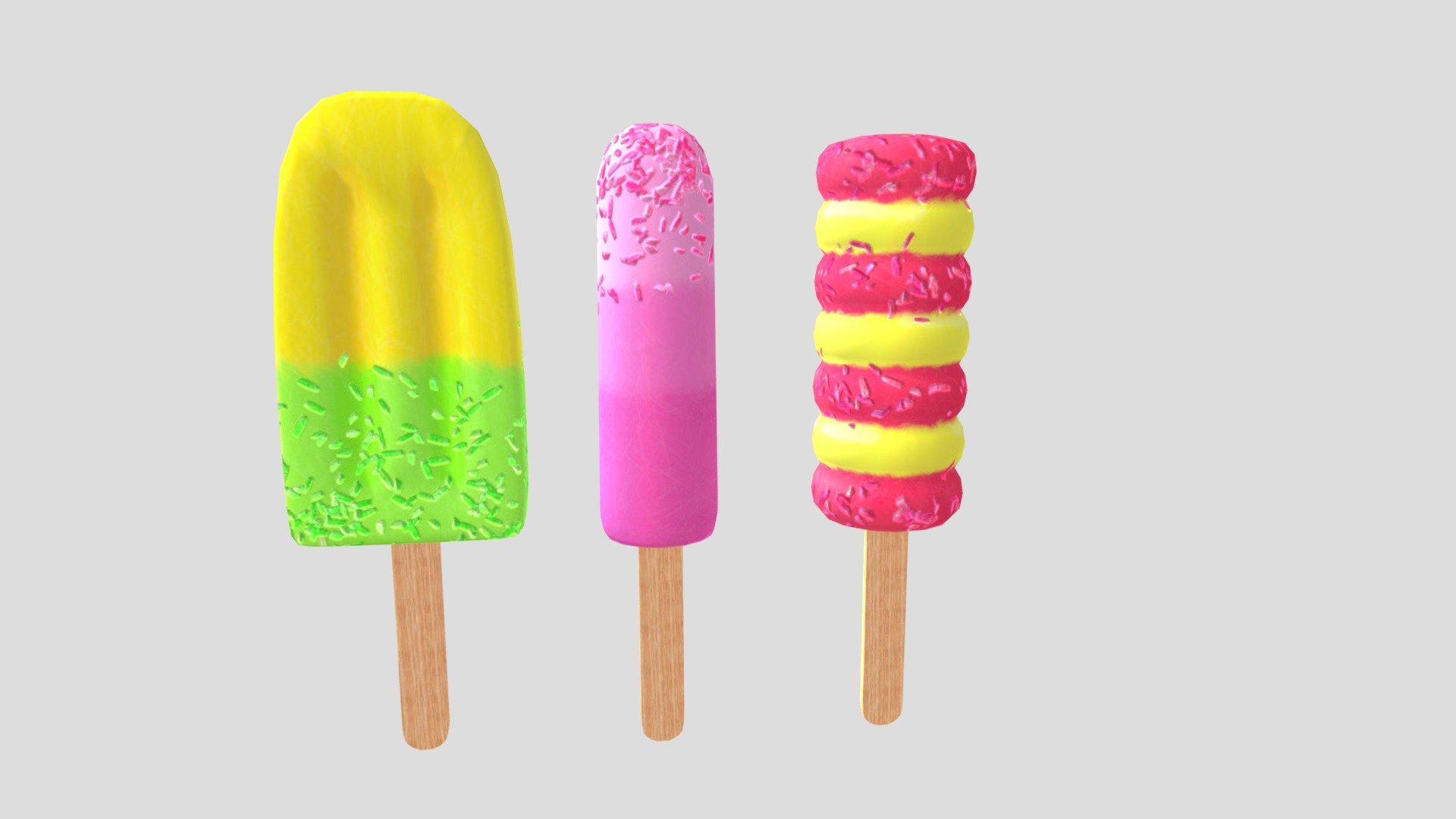 Popsicles Set - Download Free 3D model by Nuusa [120da19] - Sketchfab