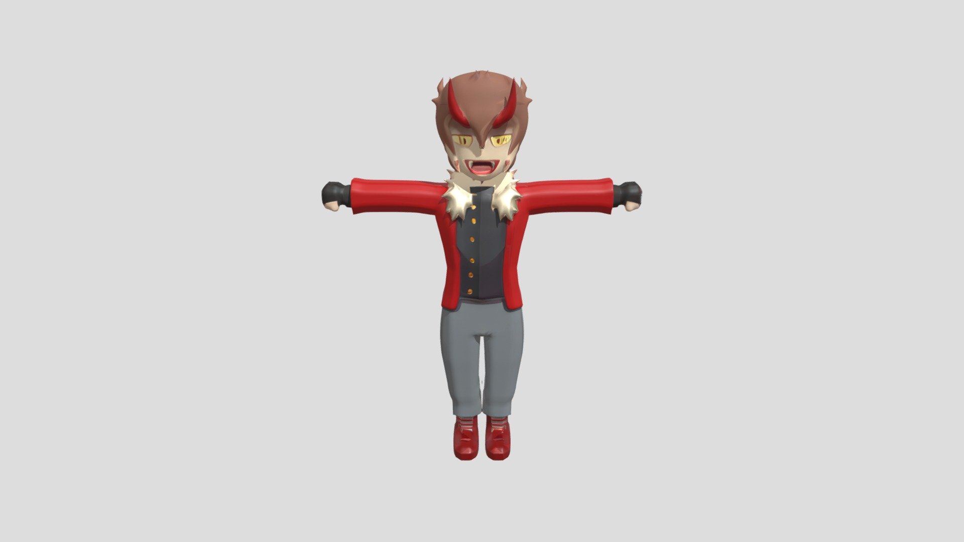 Anime-style character with red horns - 3D model by Drakko_lord_zzz ...