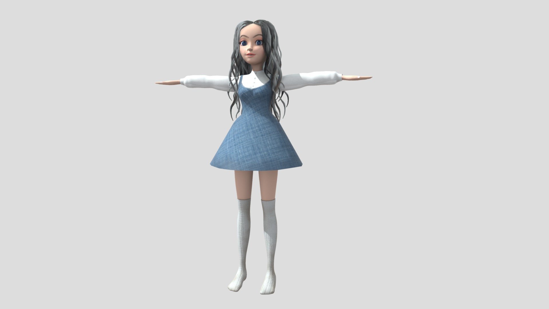 Cute Female Character Model | DIG6358C - 3D model by Erica ...