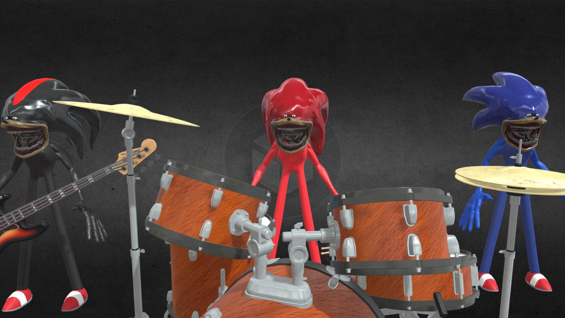 Shin Sonic Band - Good Karma - 3D model by yd 3d art (@yd3dart ...
