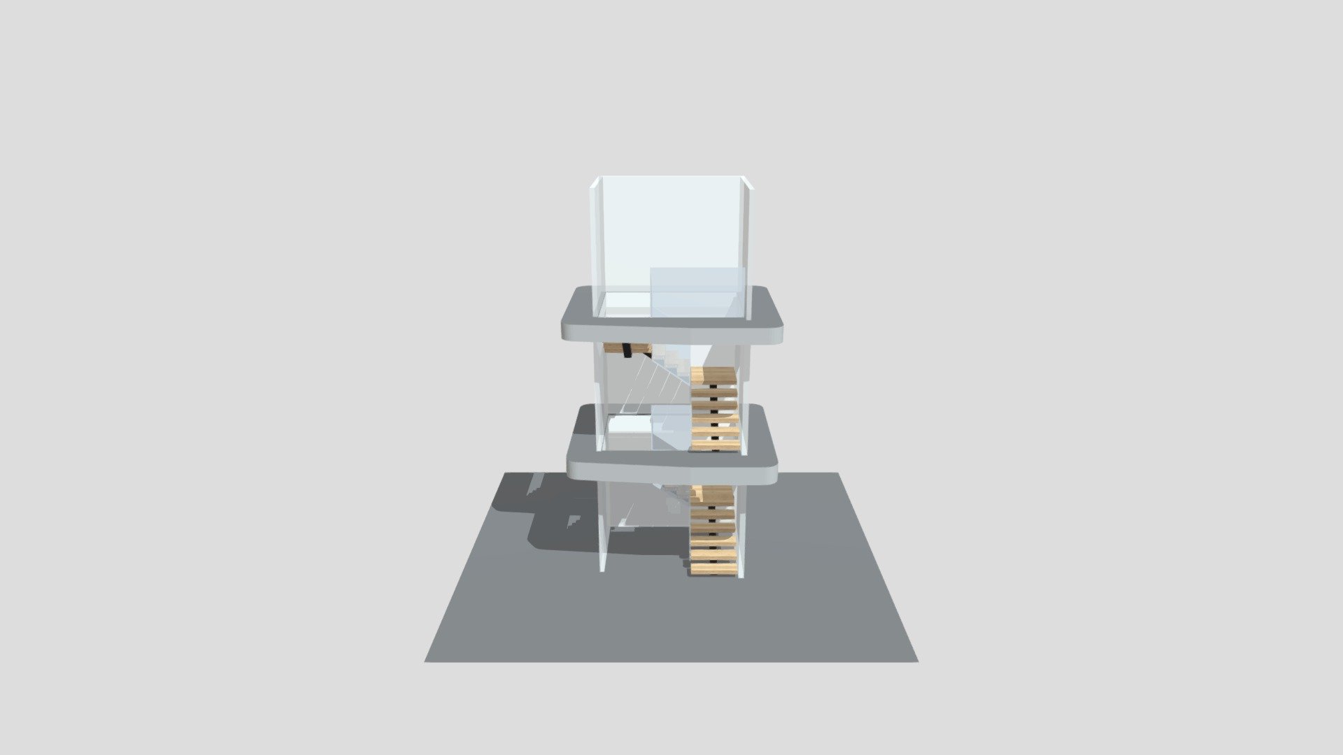 Contemporary Double Staircase by Continox - Download Free 3D model by ...