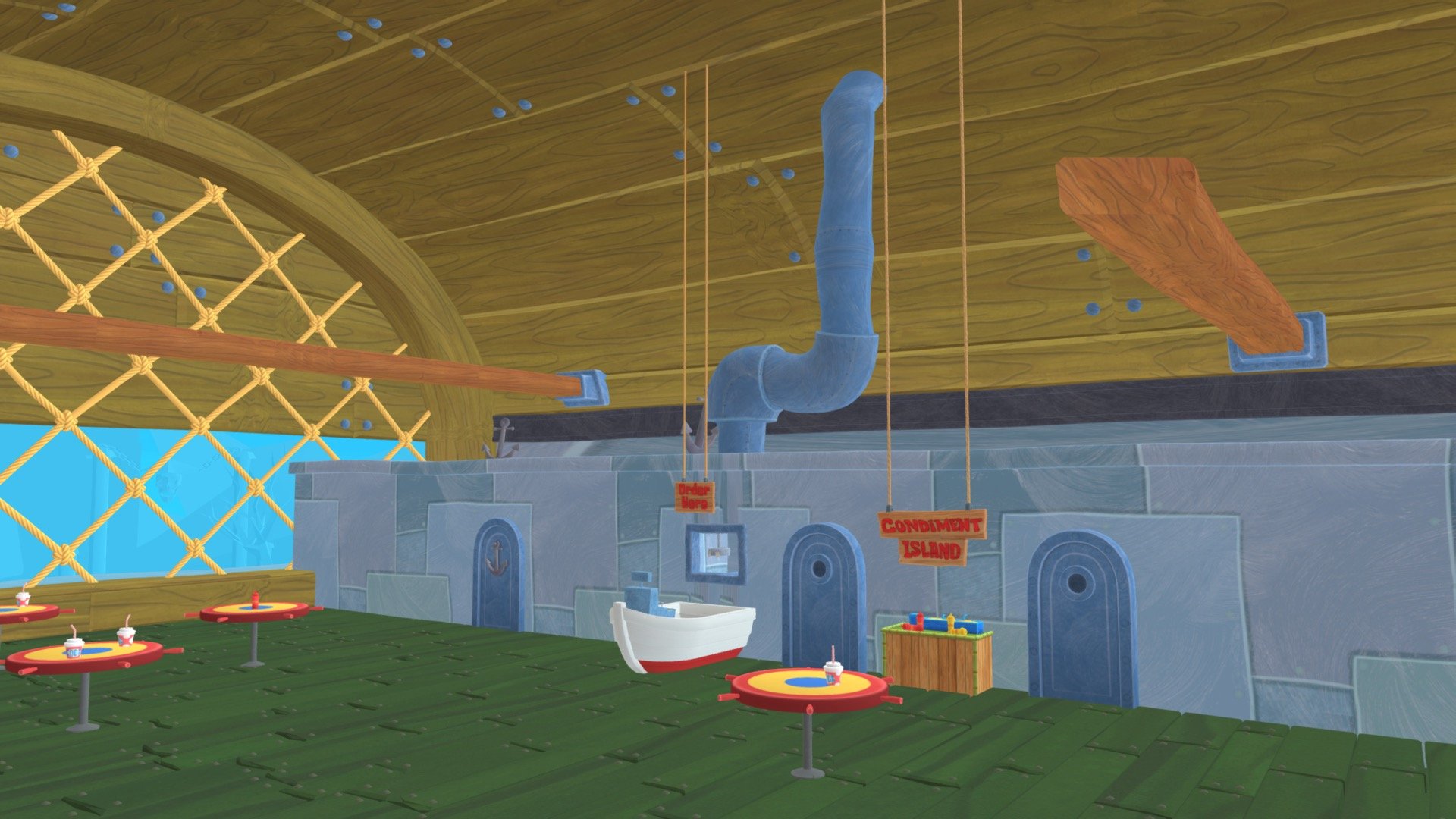 BFBBR - The Krusty Krab Inside - Download Free 3D model by SMF Features ...