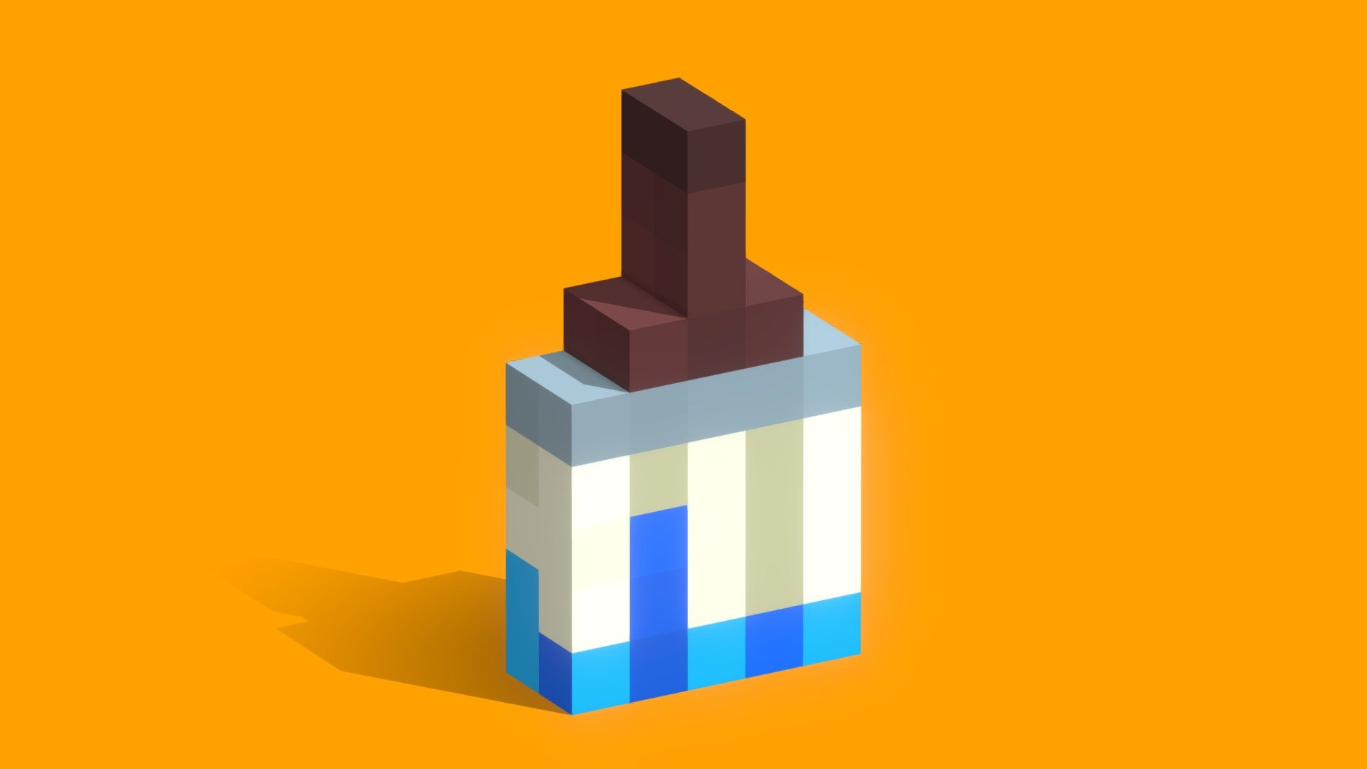 Mini Paint Brush | Low-Poly | BlockBench - Download Free 3D model by ...