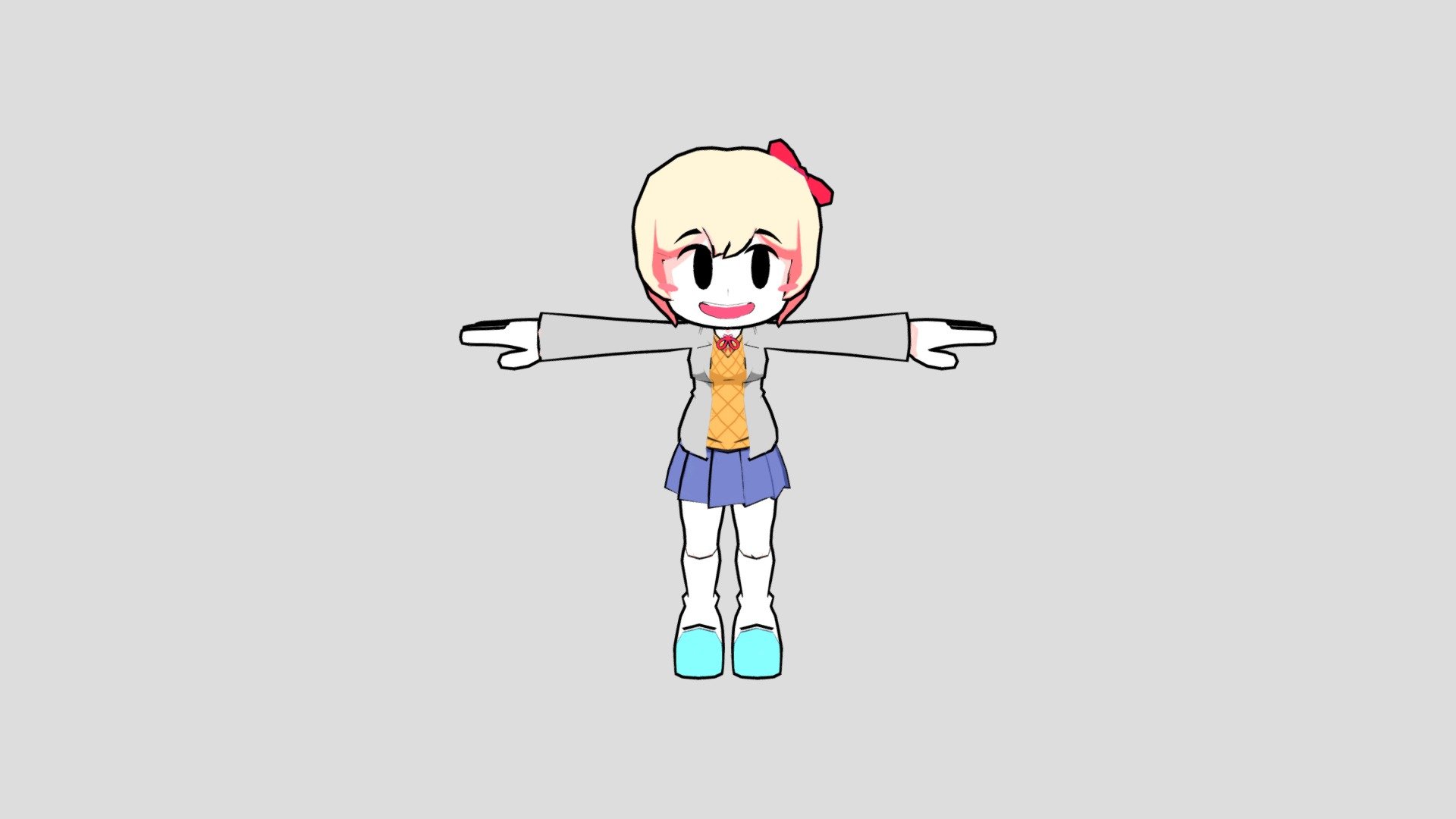 Sayori_FNF - 3D model by Leon (@Jim-Woo) [12115e7] - Sketchfab