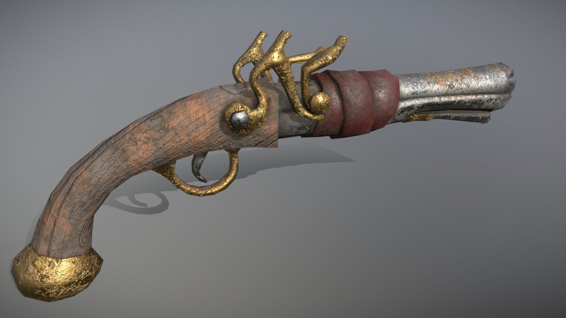 Pirate Flintlock Pistol - Buy Royalty Free 3D model by Jorden Estes ...