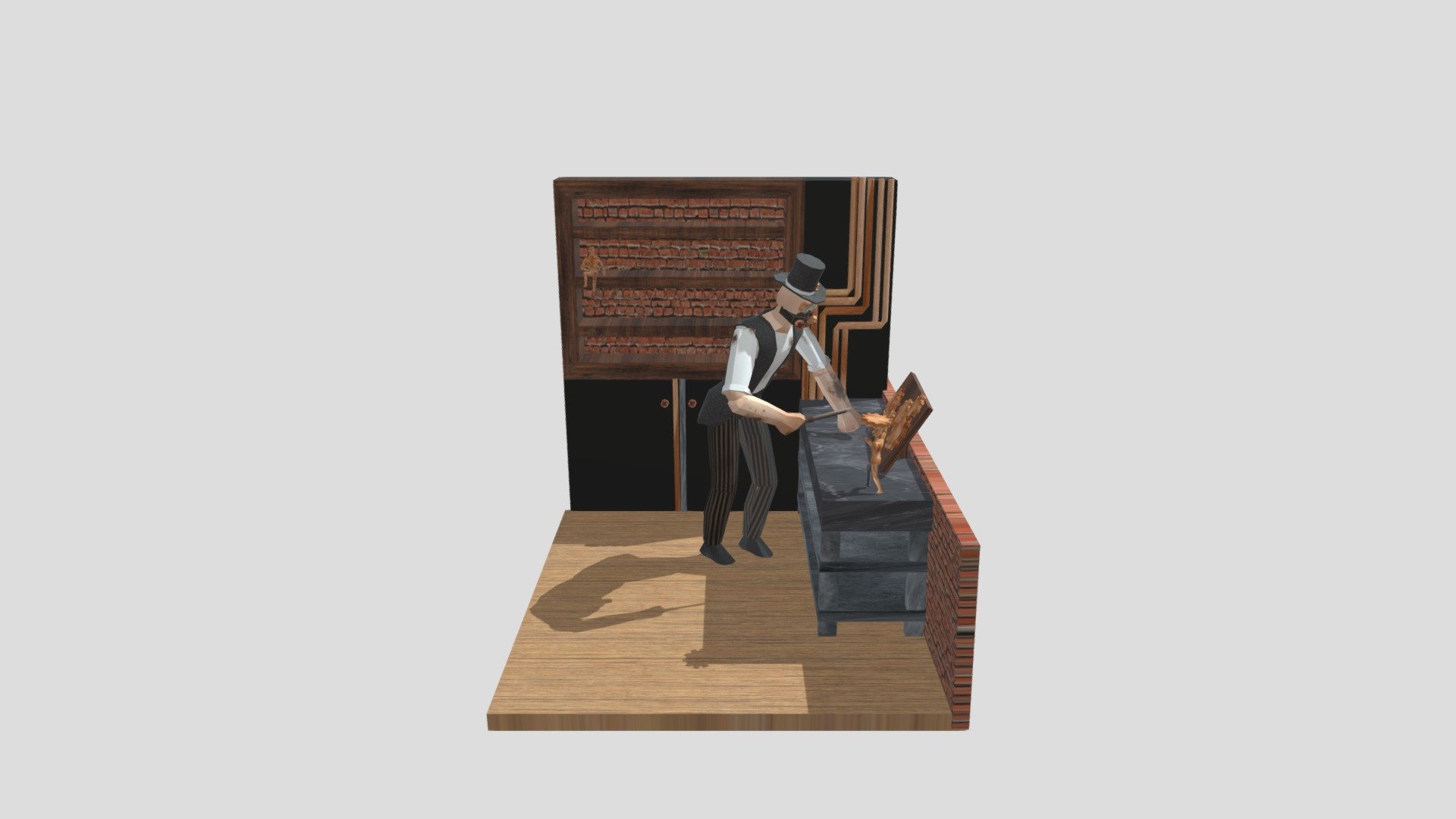 Steampunk Engineer Basic Model and Environment - 3D model by ellaHull ...