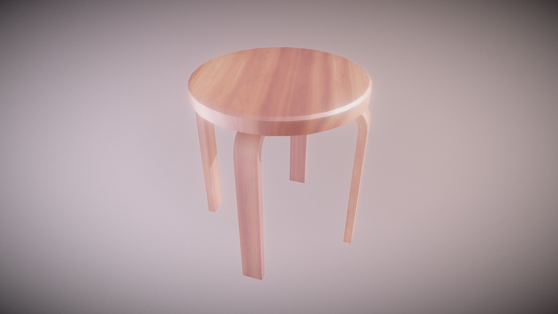 Game Ready Stool Wooden Low-poly - 3D model by FunFant [1215d73 ...