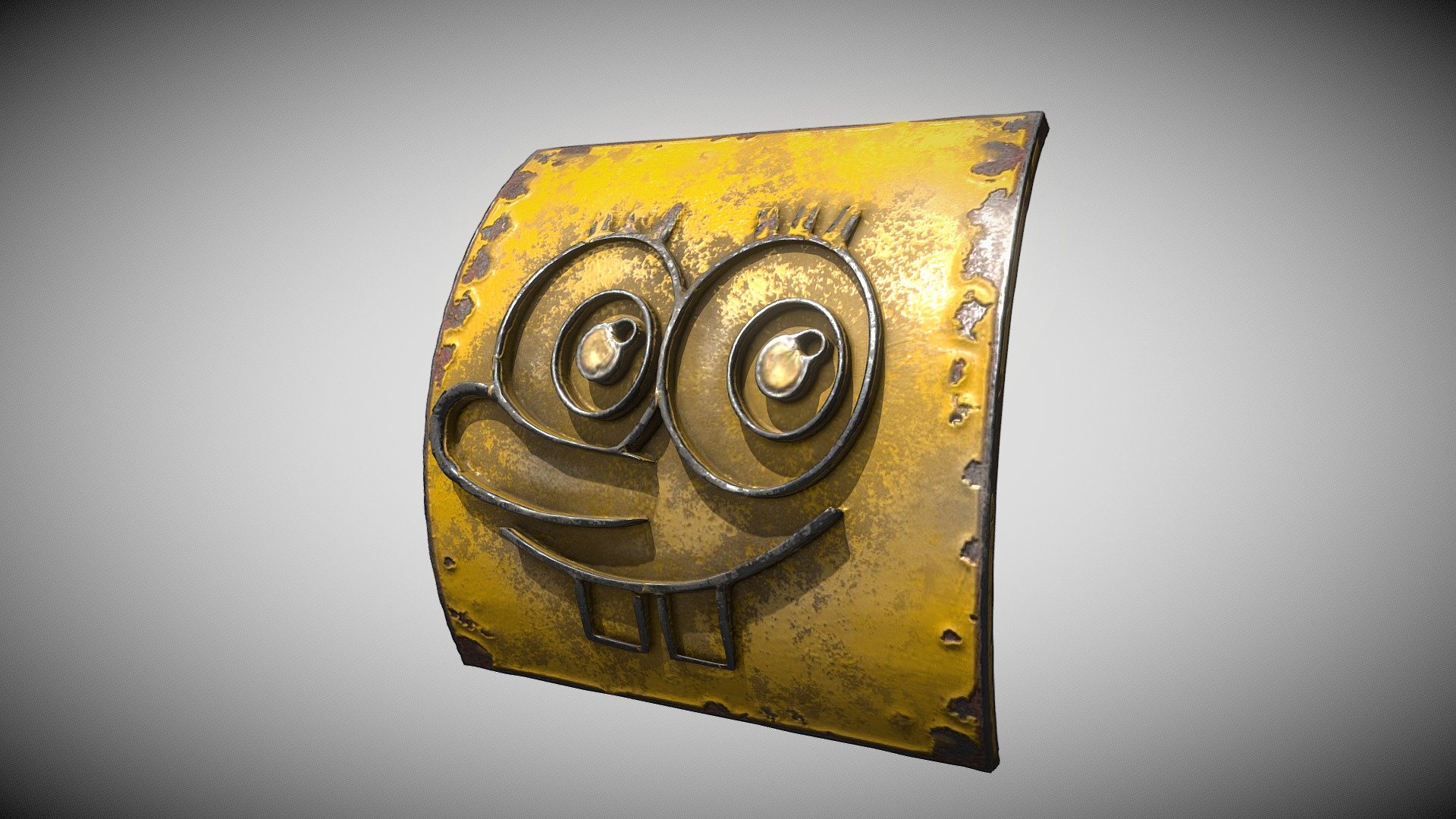 Spongebob metal plate - 3D model by Mikoldman (@chui) [1219ab4] - Sketchfab