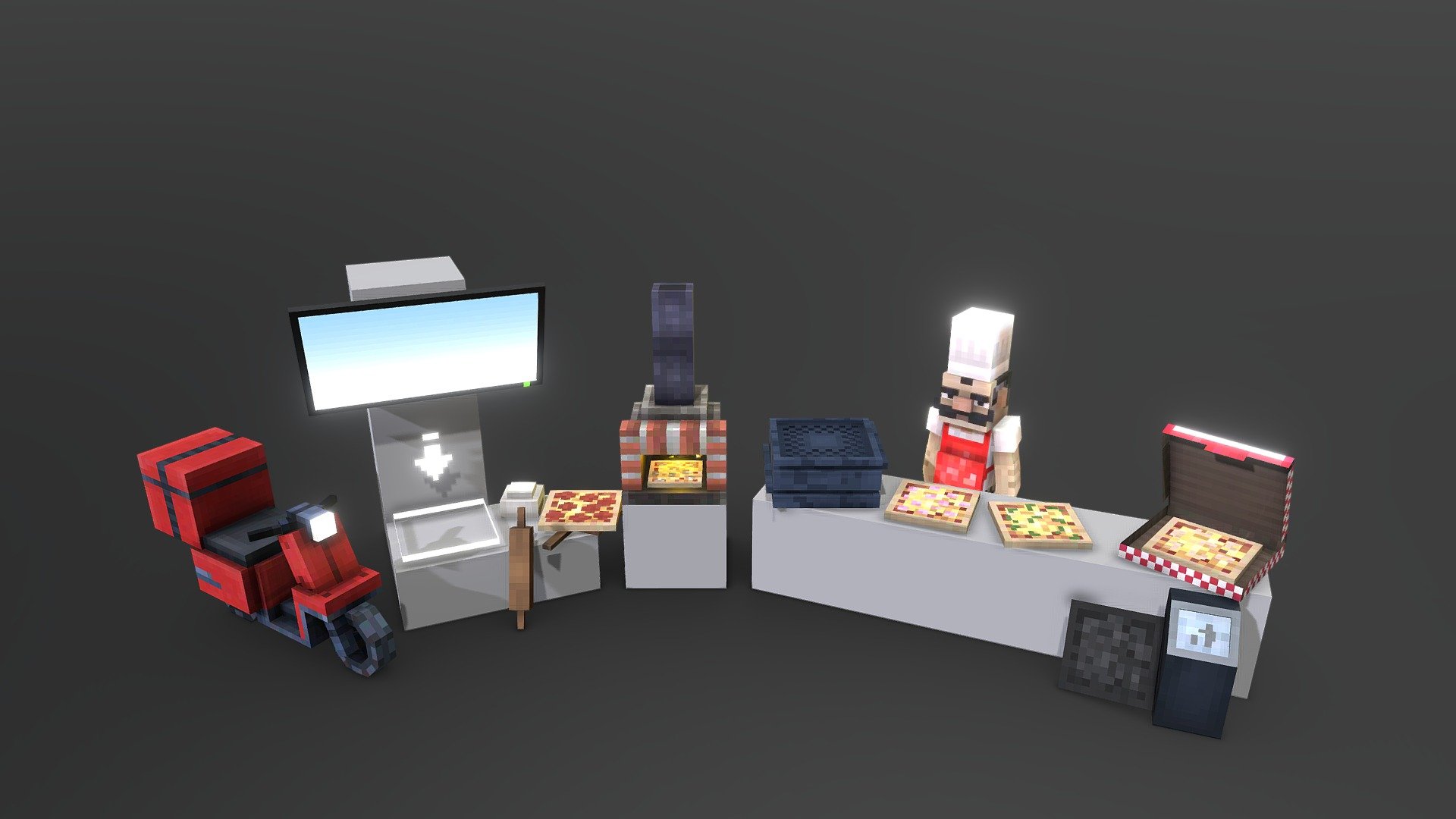 Pizza Pack! - 3D model by littleroom [121cdab] - Sketchfab