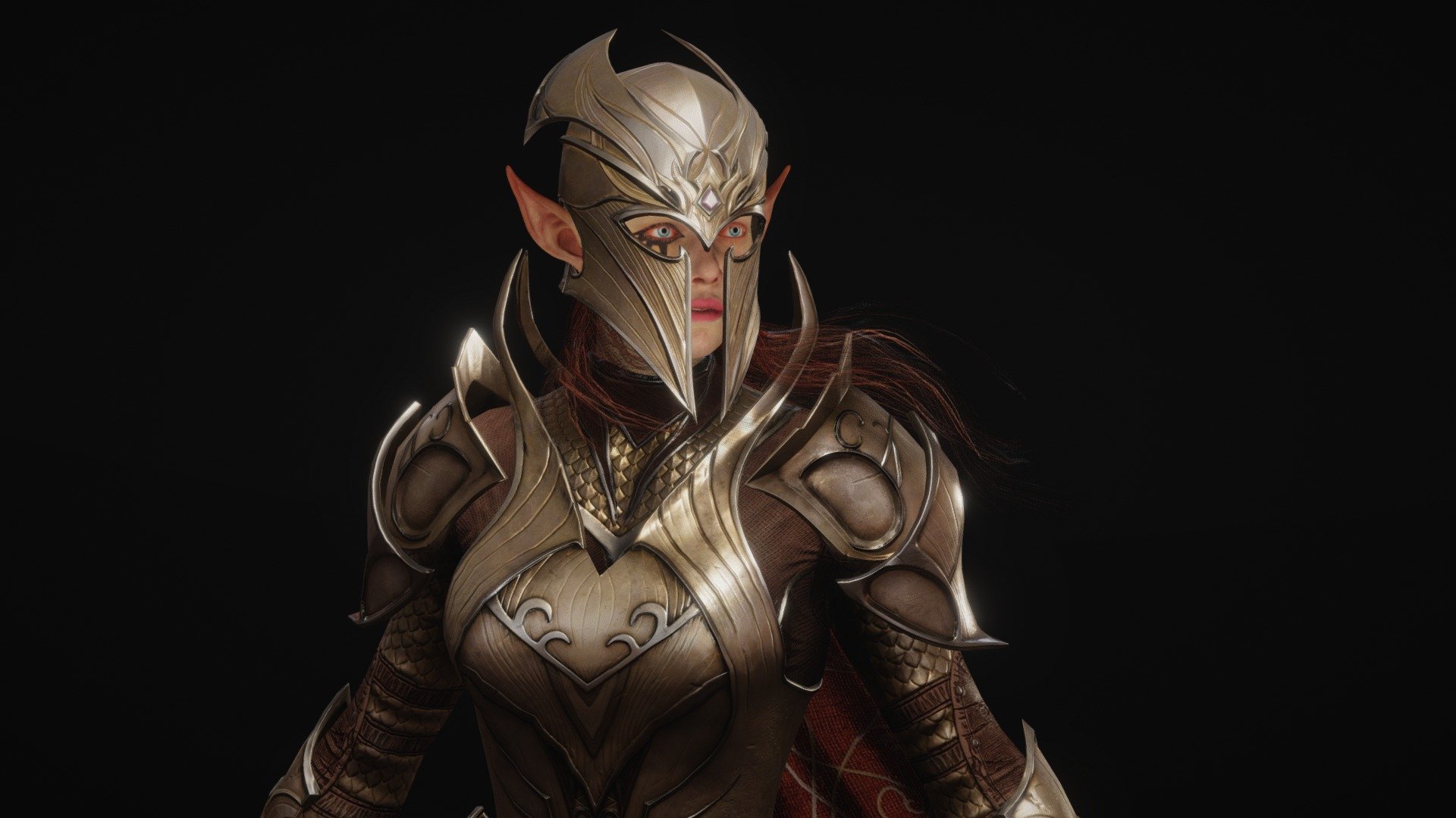 Elf Warrior - 3D model by Erfangharib [122530d] - Sketchfab