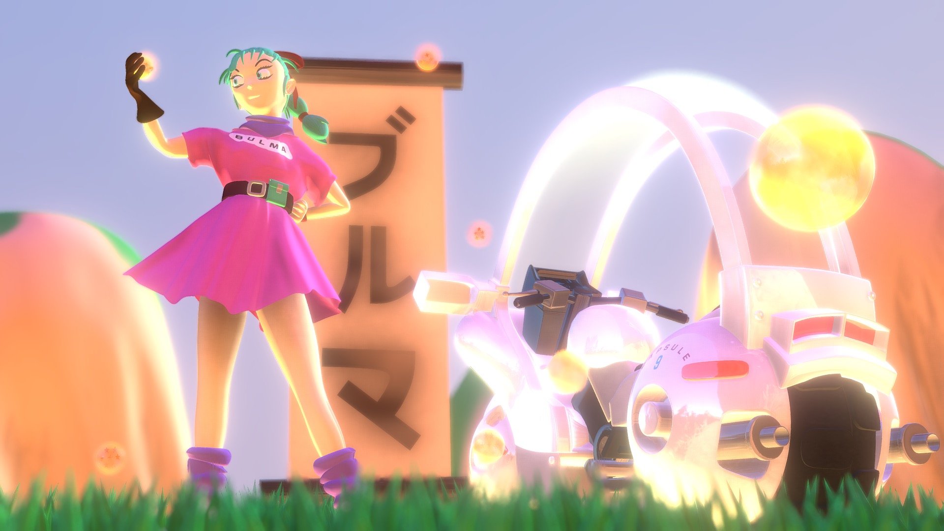 BULMA 7 DRAGON BALLS - Download Free 3D model by AshAnimations ...