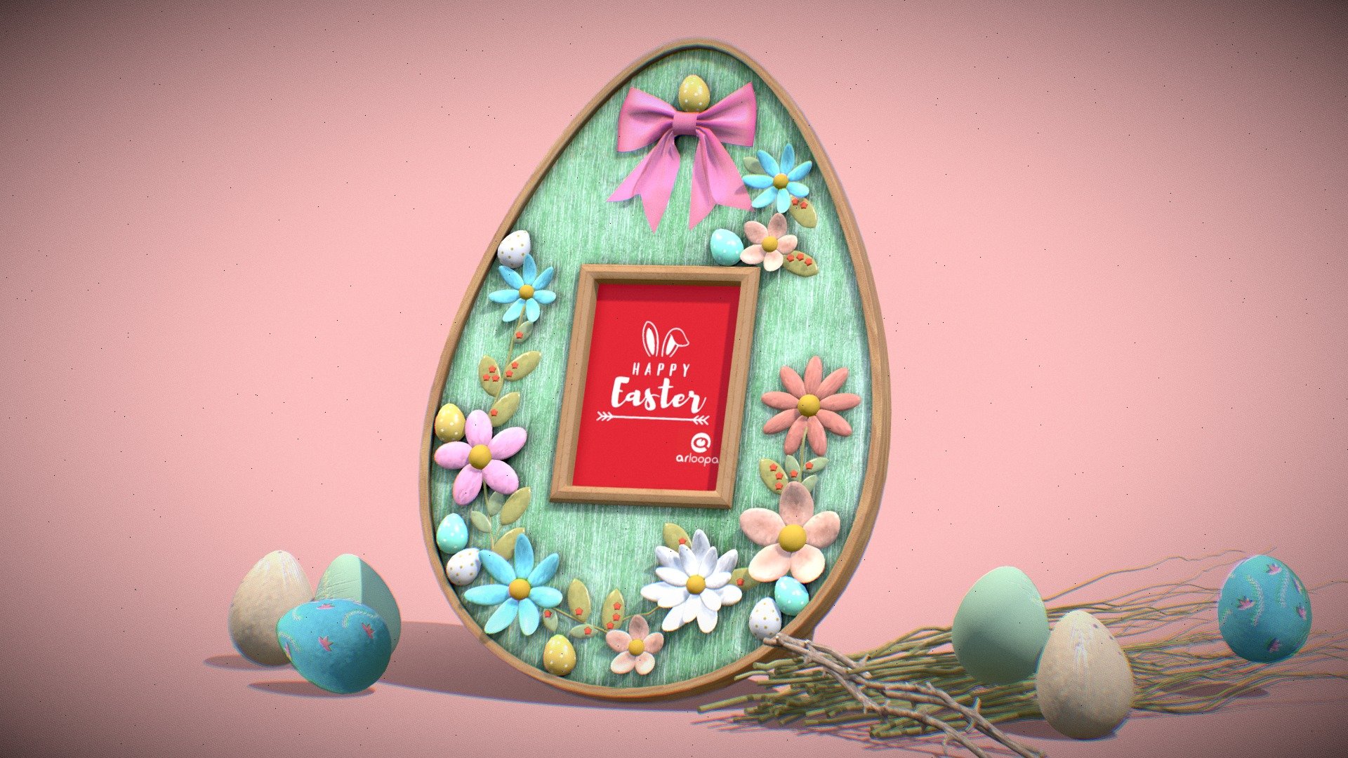 Easter Picture Frame - 3D model by arloopa [1227abe] - Sketchfab