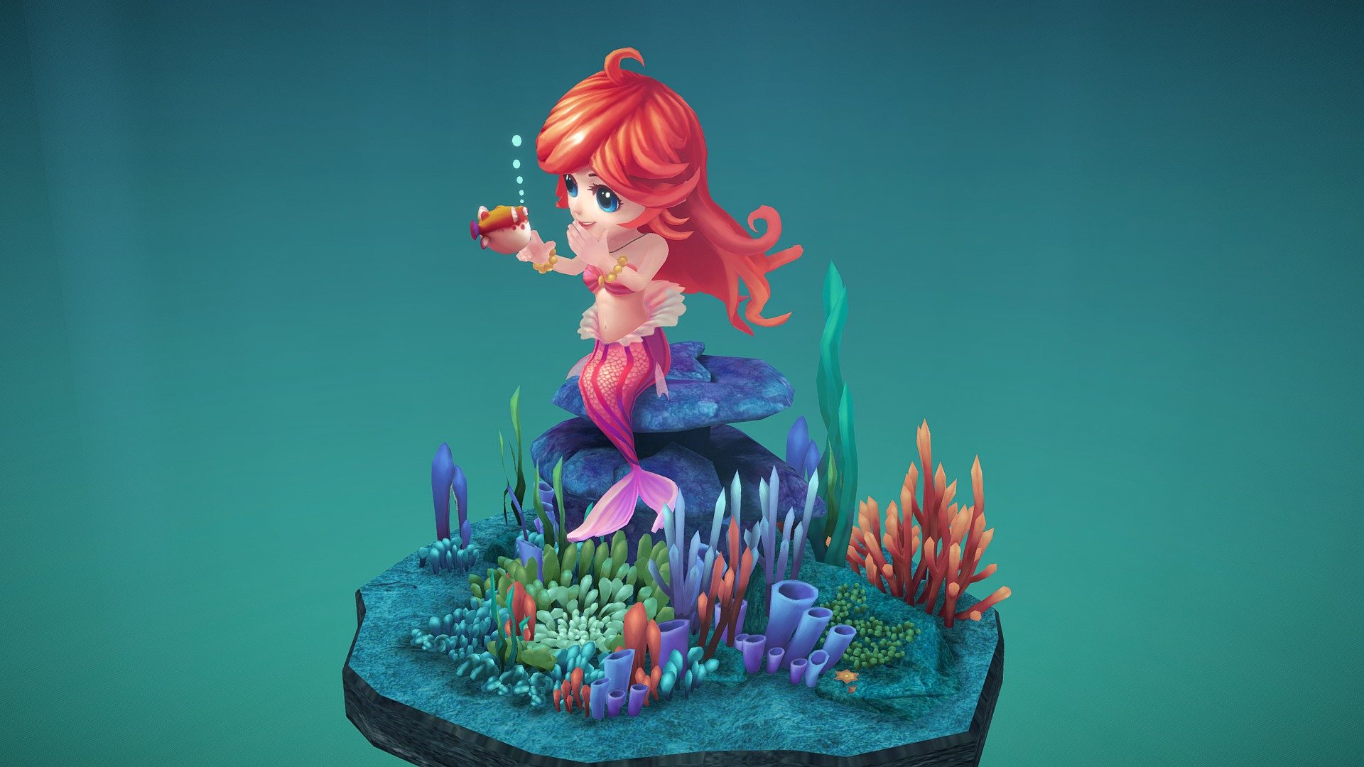 Mermaid - 3D model by louie (@Louuie) [1227d75] - Sketchfab