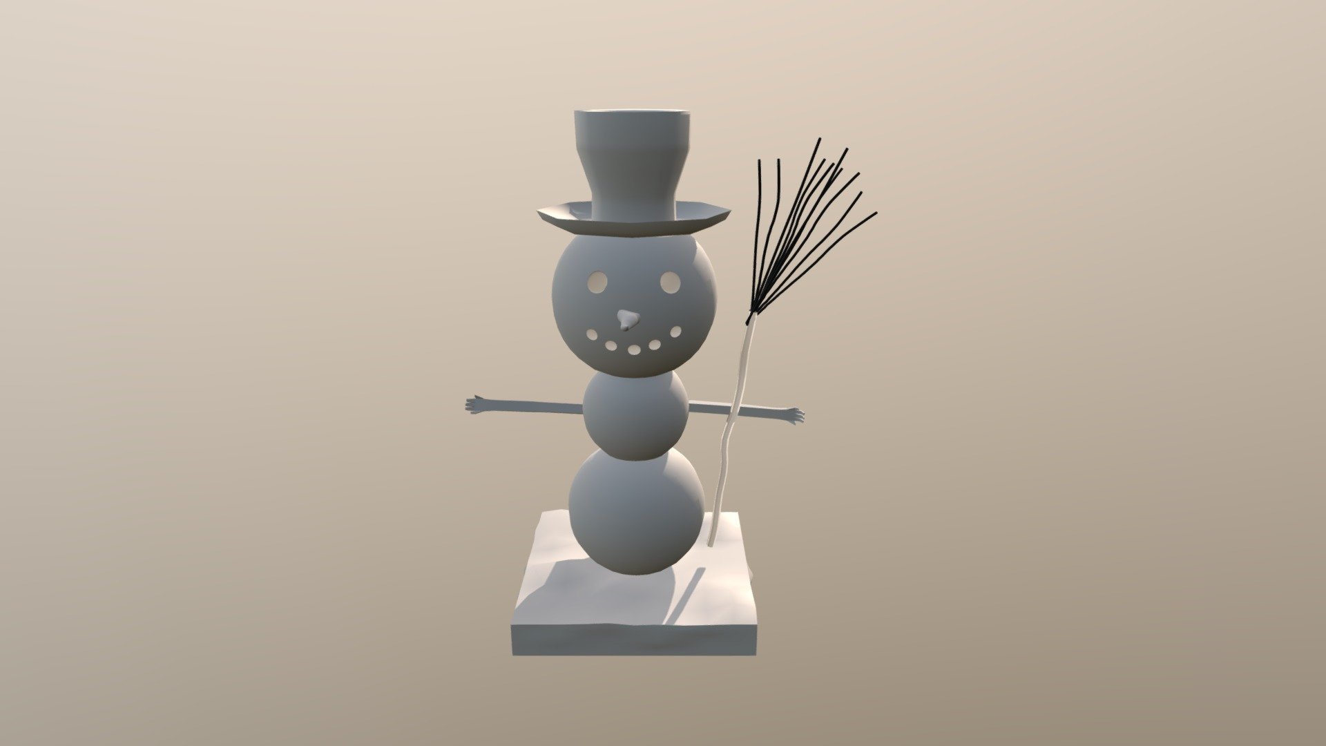 Snowman - 3D model by aaronseah [1229667] - Sketchfab