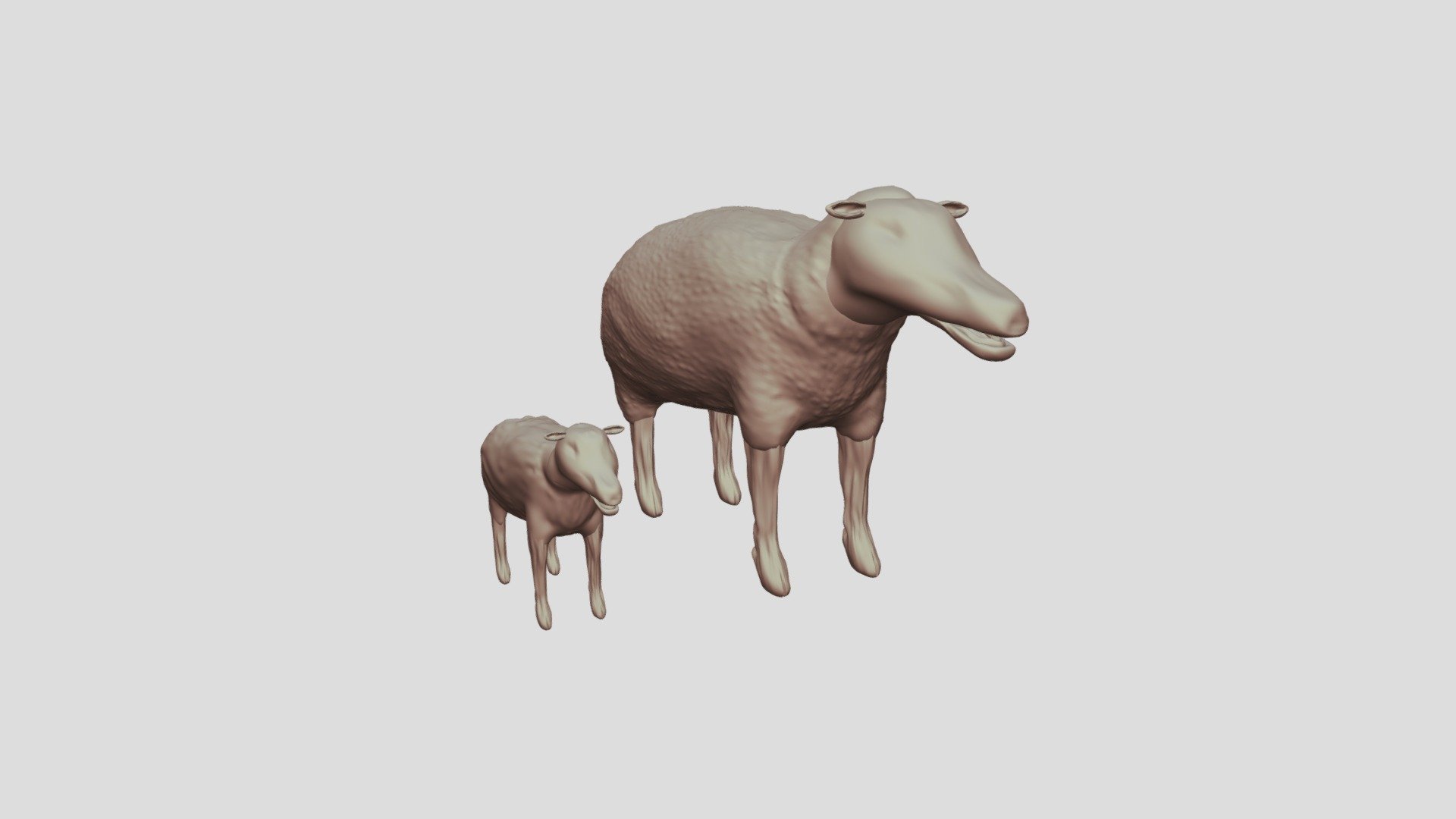 2 sheep - 3D model by Cosmos14b [1229875] - Sketchfab