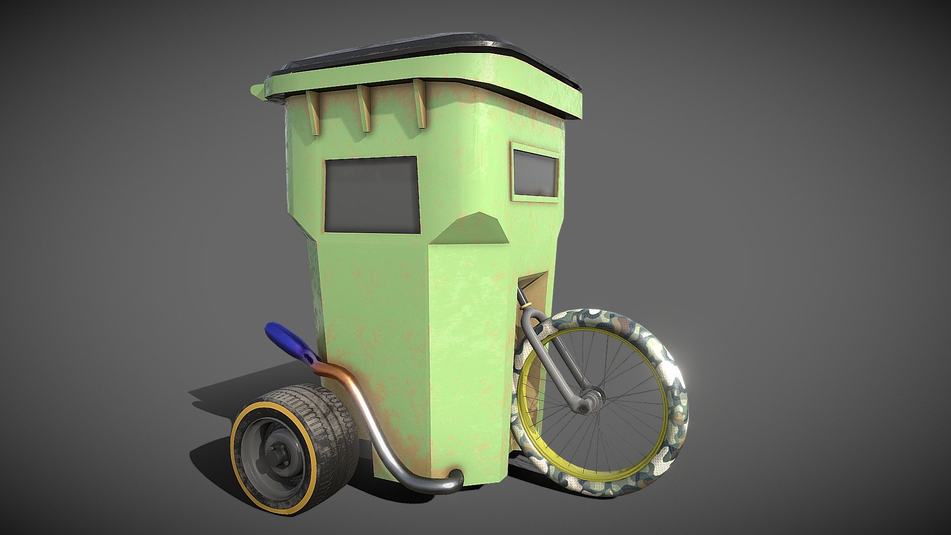 Trash-bin BIKE Concept - Buy Royalty Free 3D model by rajatnidaria ...