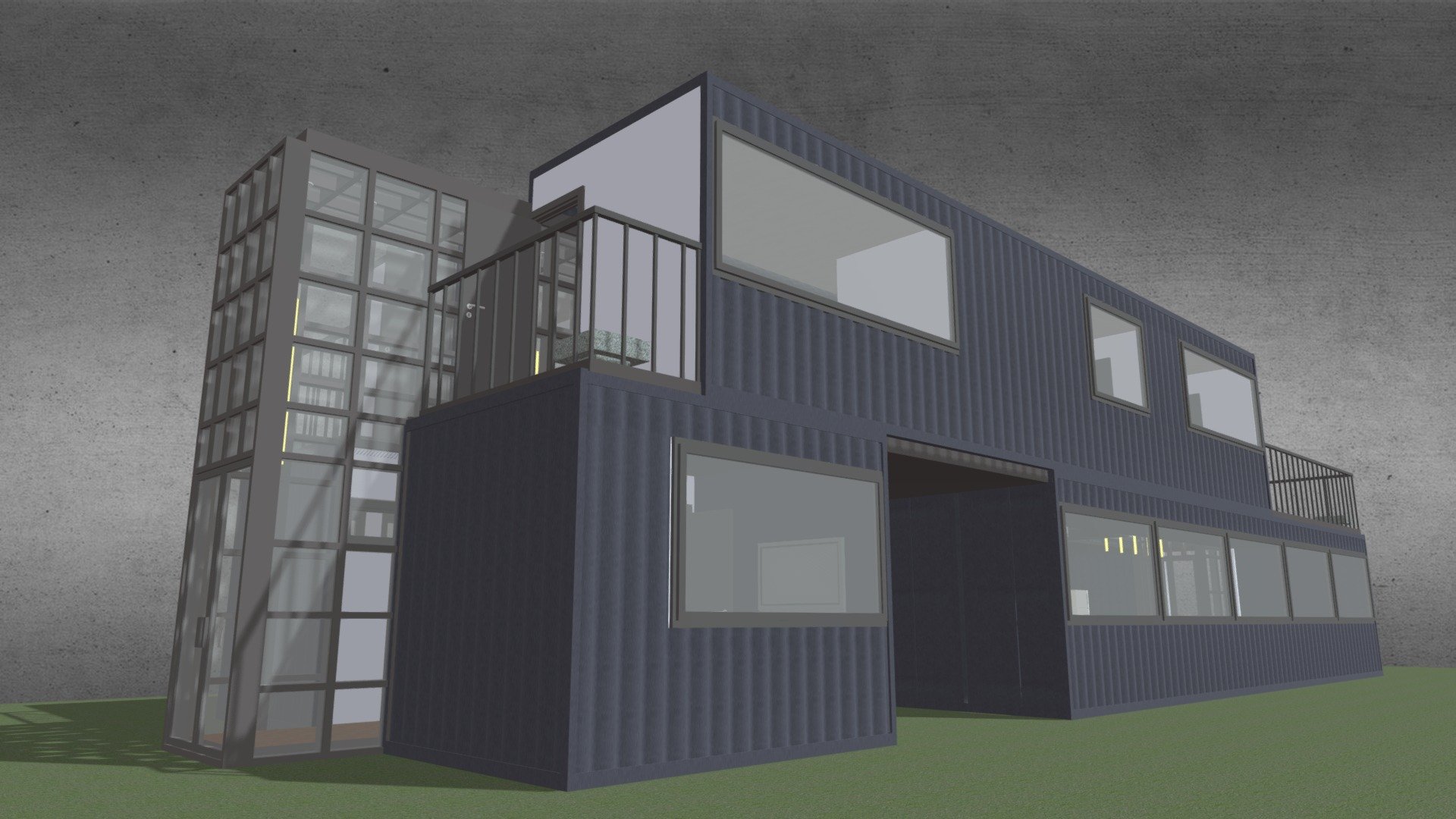 Container Home - Download Free 3D model by ATD-London [122b214] - Sketchfab