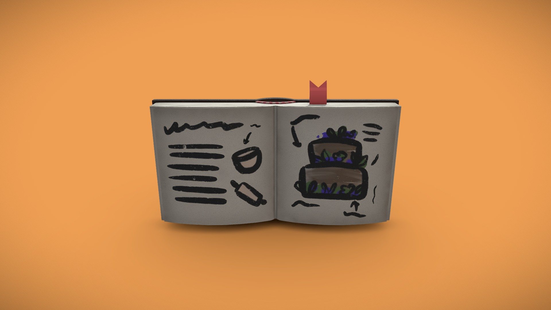 Recipe Book Asset - Download Free 3D model by WaajaaH [122bcd2] - Sketchfab