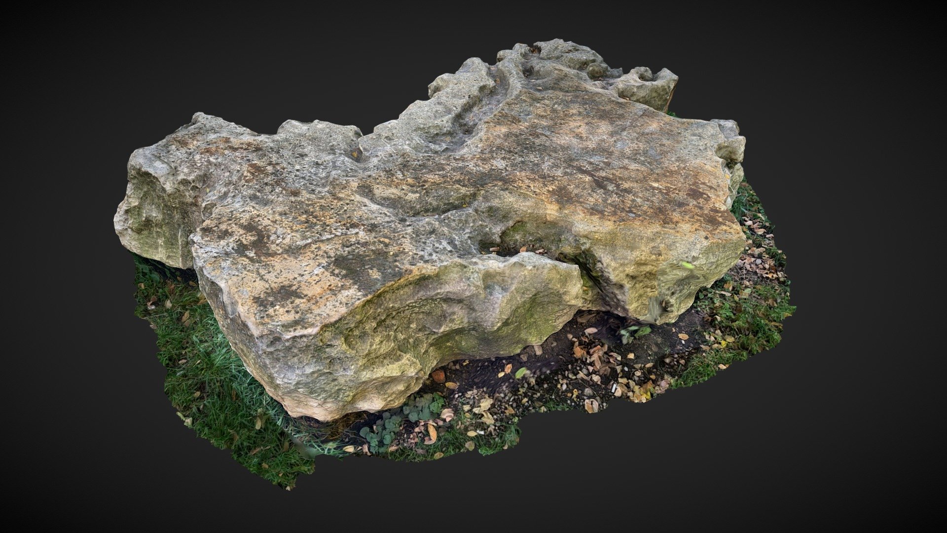Limestone block with impact striations, Germany - Download Free 3D ...