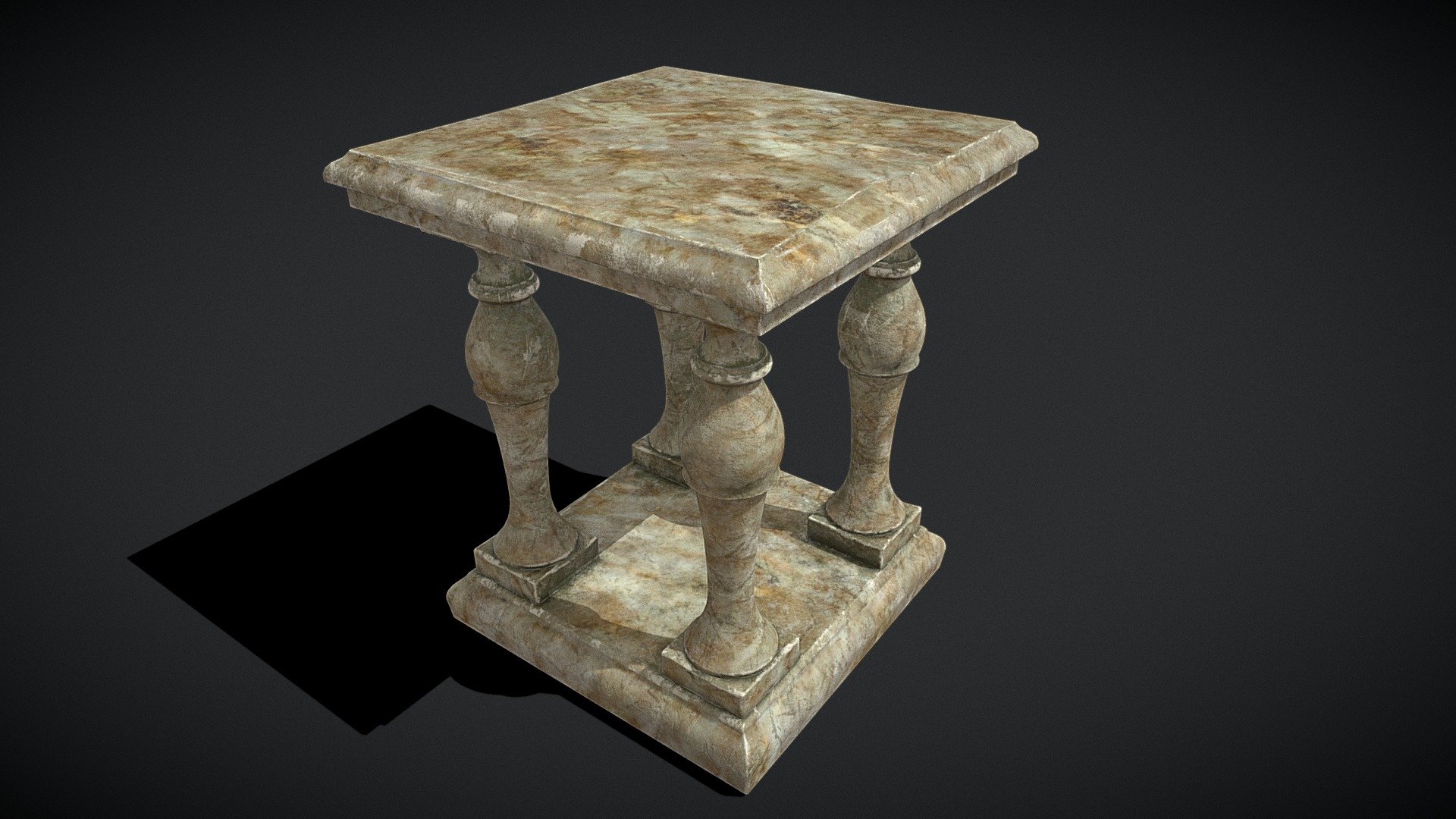Square Marble Table - Buy Royalty Free 3D model by GetDeadEntertainment ...