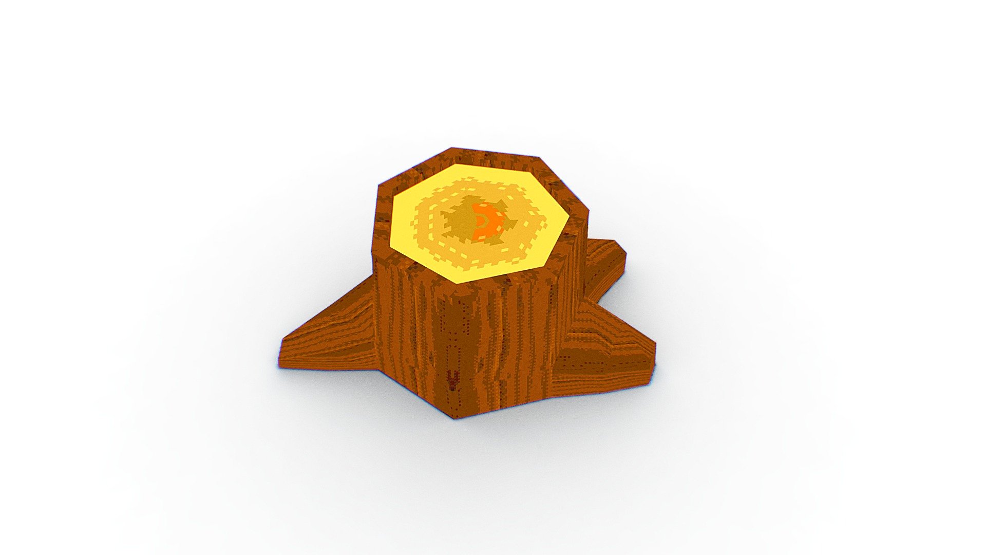 Low Poly Pixel Art Tree Stump Re Texture - Buy Royalty Free 3D model by ...
