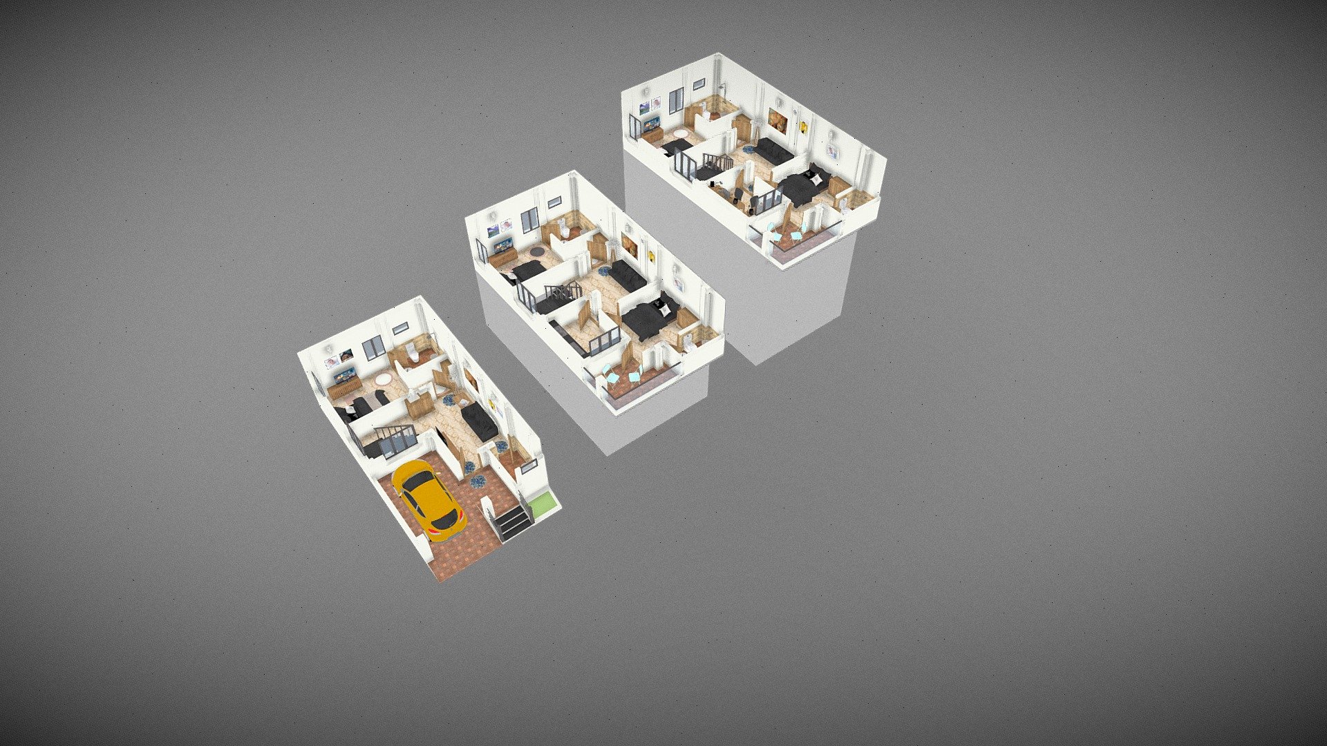 Mr. Deep Singh's 3-Level 3D Floor Plan - Download Free 3D model by ...