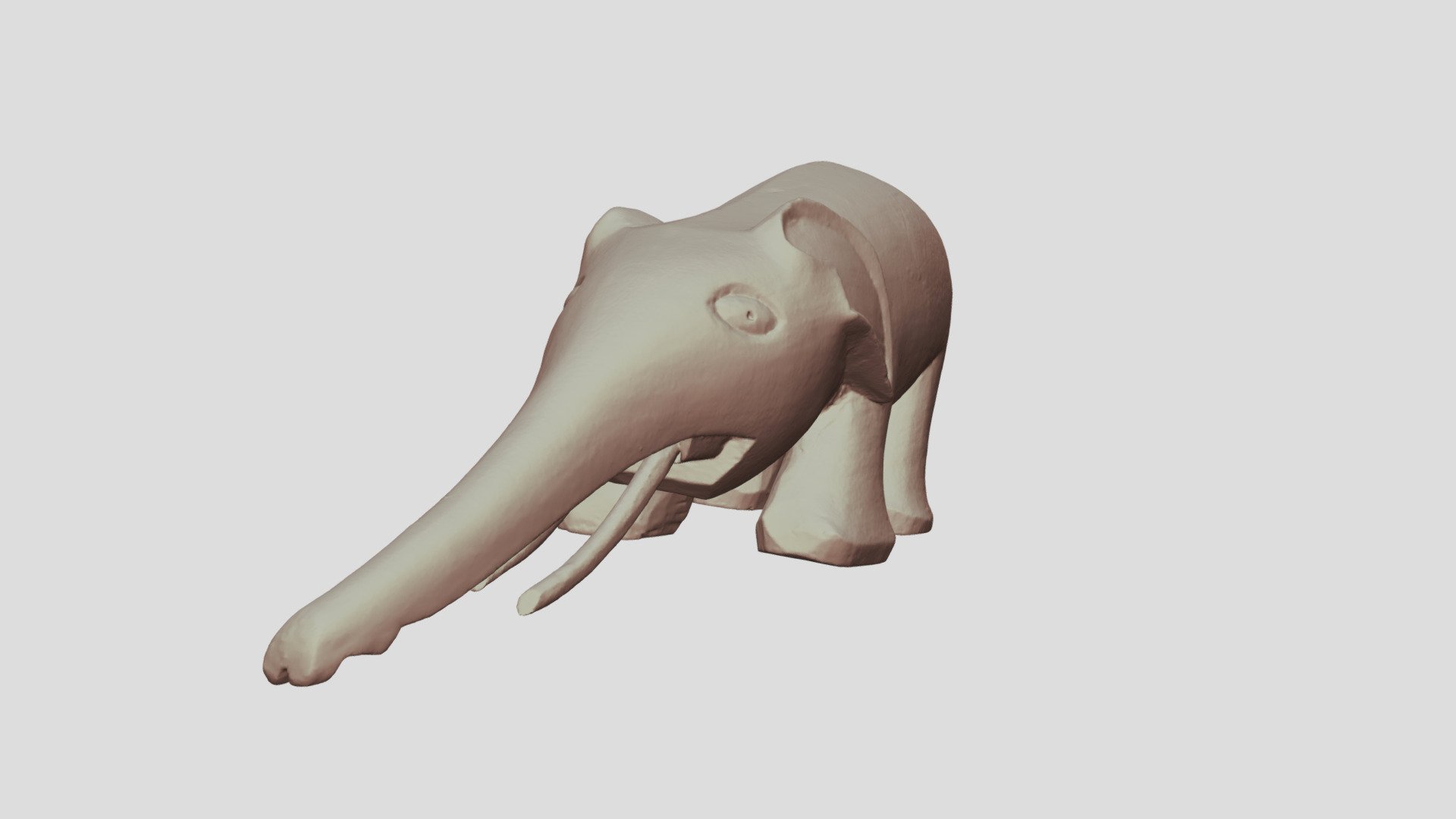 Wooden African object: an elephant - 3D model by Jan Van den Bulcke ...