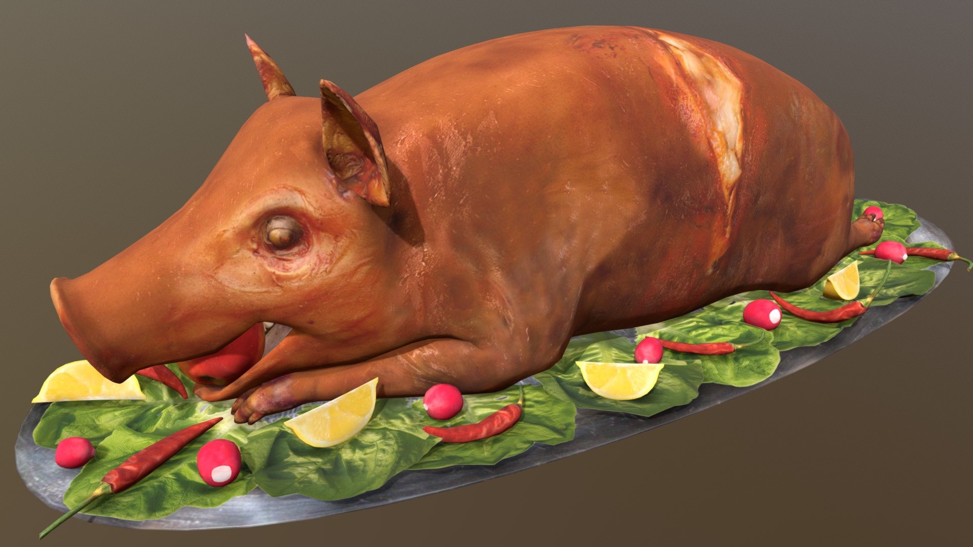 Pig Roast - Buy Royalty Free 3D model by Buncic [1238ead] - Sketchfab Store