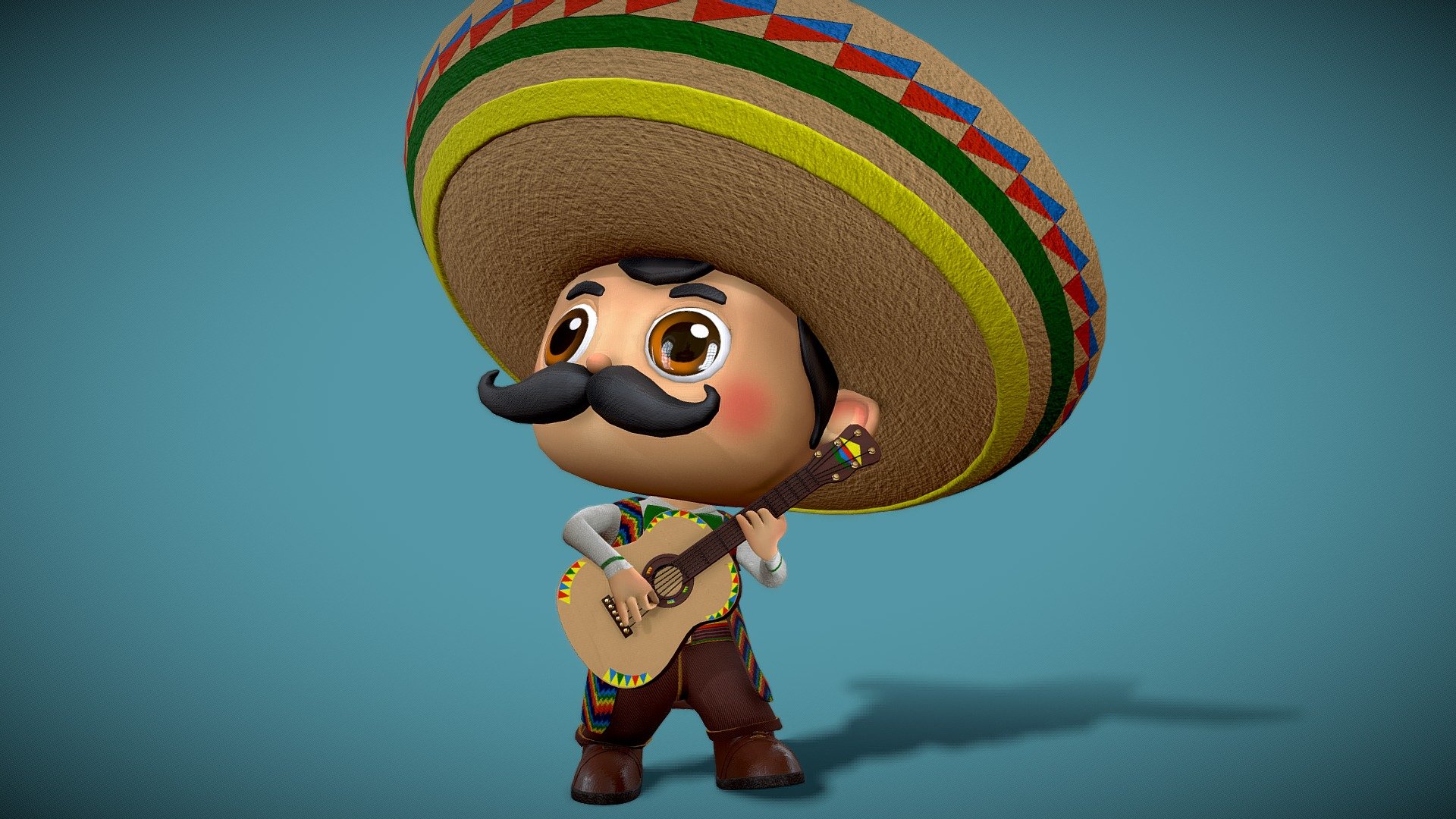 Cinco de Mayo - Mexican character - Buy Royalty Free 3D model by ...