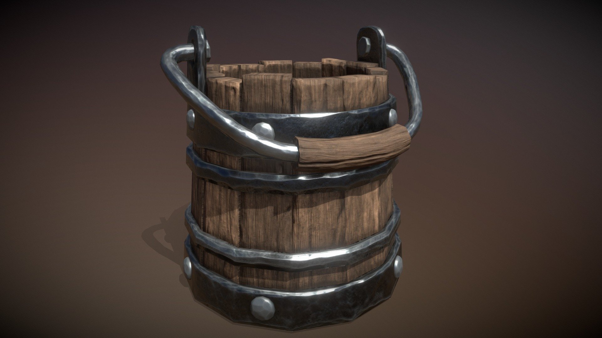 Stylized Wooden Bucket - 3D model by Slivax (@dsliwa9913) [123bb18 ...