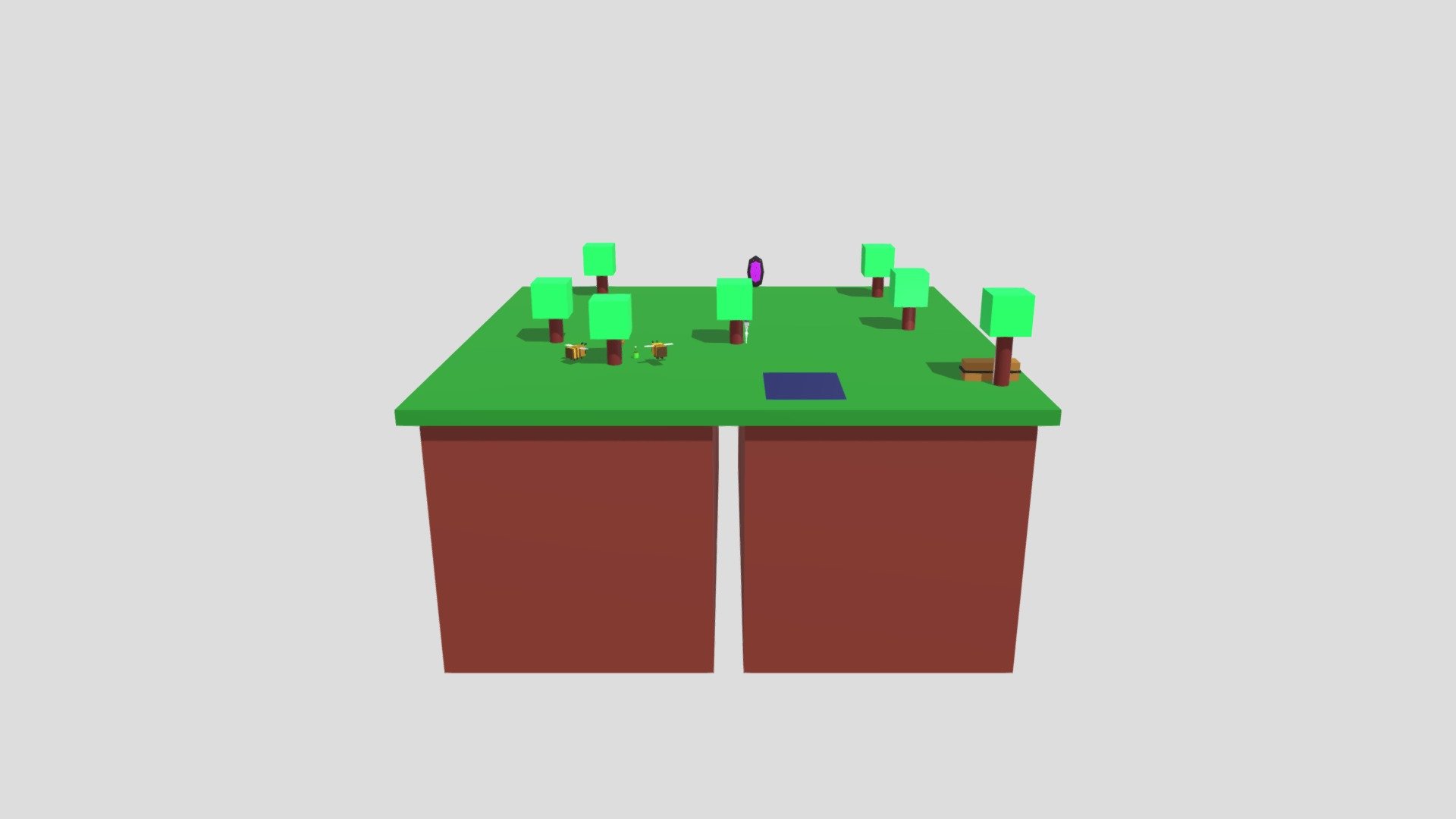 Minecraft island. - 3D model by feeboy [123bf7d] - Sketchfab