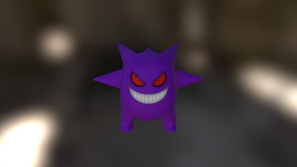 Gengar - Download Free 3D model by blackscrip [123cb9d] - Sketchfab