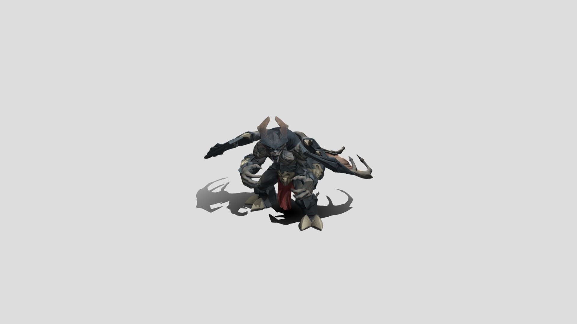 Demon Crouch Walk Animation | Maya - 3D model by axelalvarezart ...