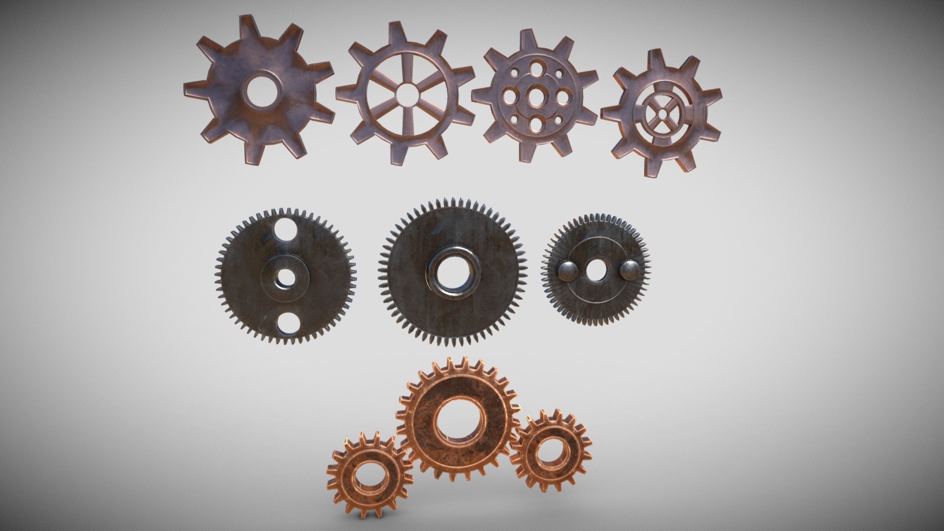 9 Metal Stylized Gears - Download Free 3D model by Incg5764 [123eb75 ...