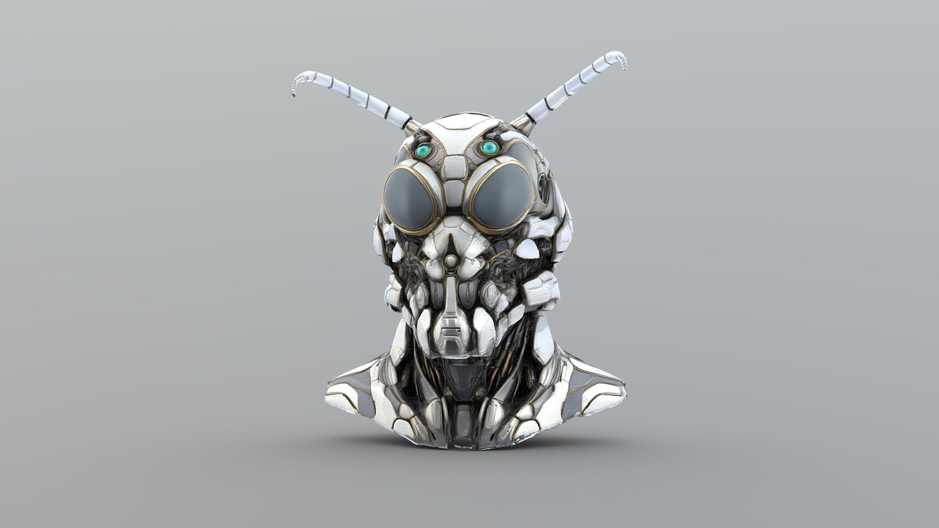 Cyber Insectoid Sentinel helmet - 3D model by VertaScan [1242675 ...