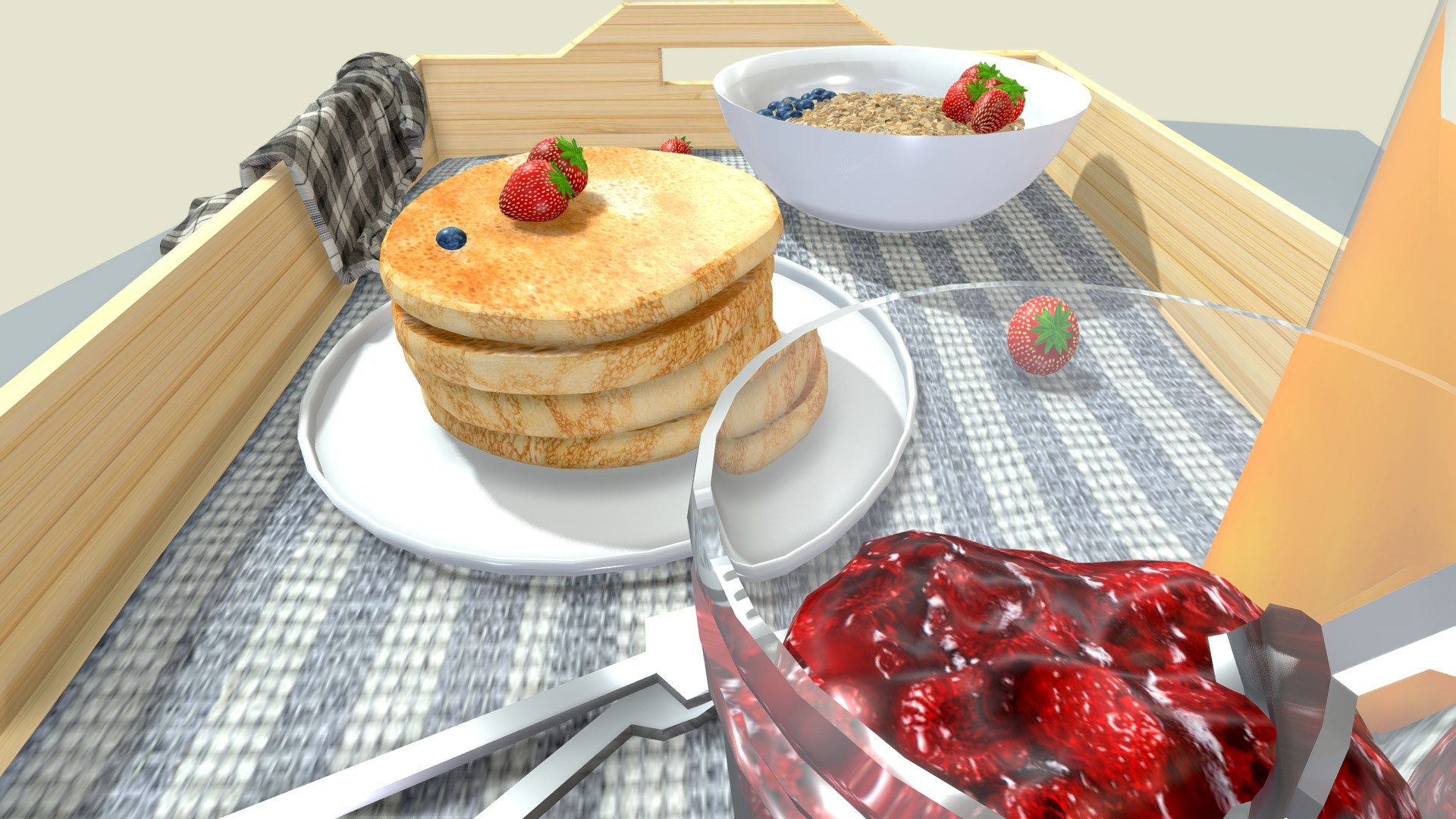 Breakfast - 3D model by annielovescats [124465f] - Sketchfab