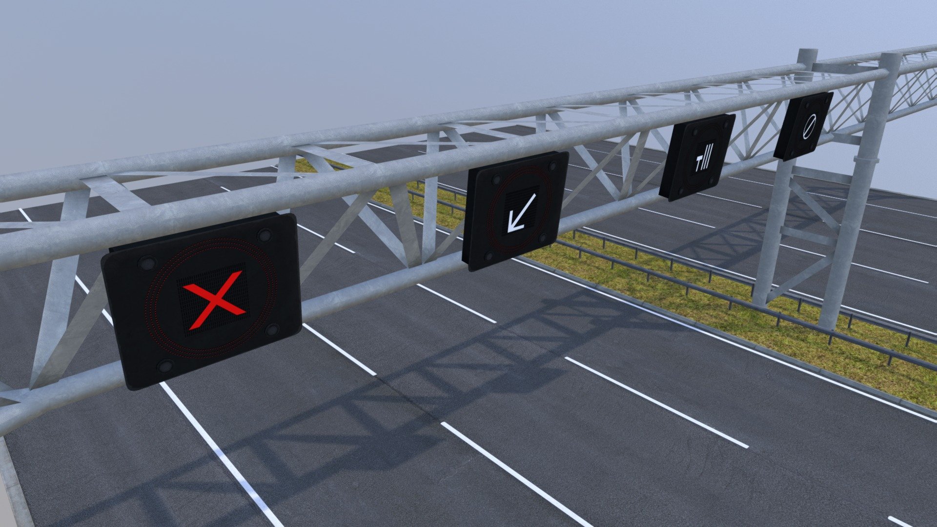 Motorway Gantry - 3D model by Jay Stew (@byrdy77) [1246311] - Sketchfab
