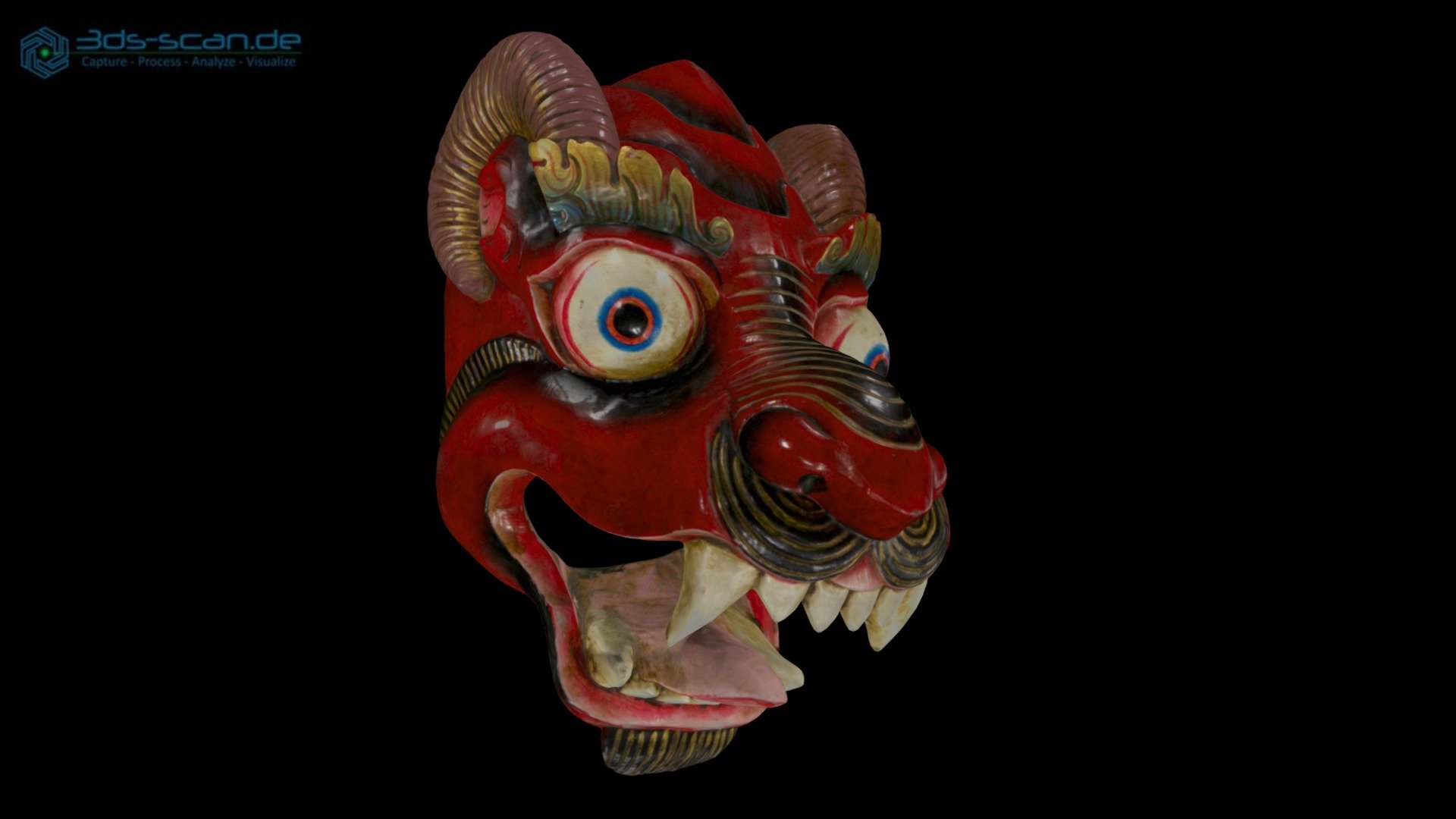 Wooden Mask Nepal - Artec Leo - Buy Royalty Free 3D model by 3ds-scan ...